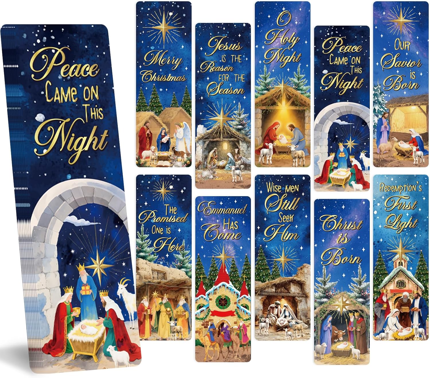 Amazon.com : Christian Scripture Bookmark for Women, 200 Pcs Nativity ...