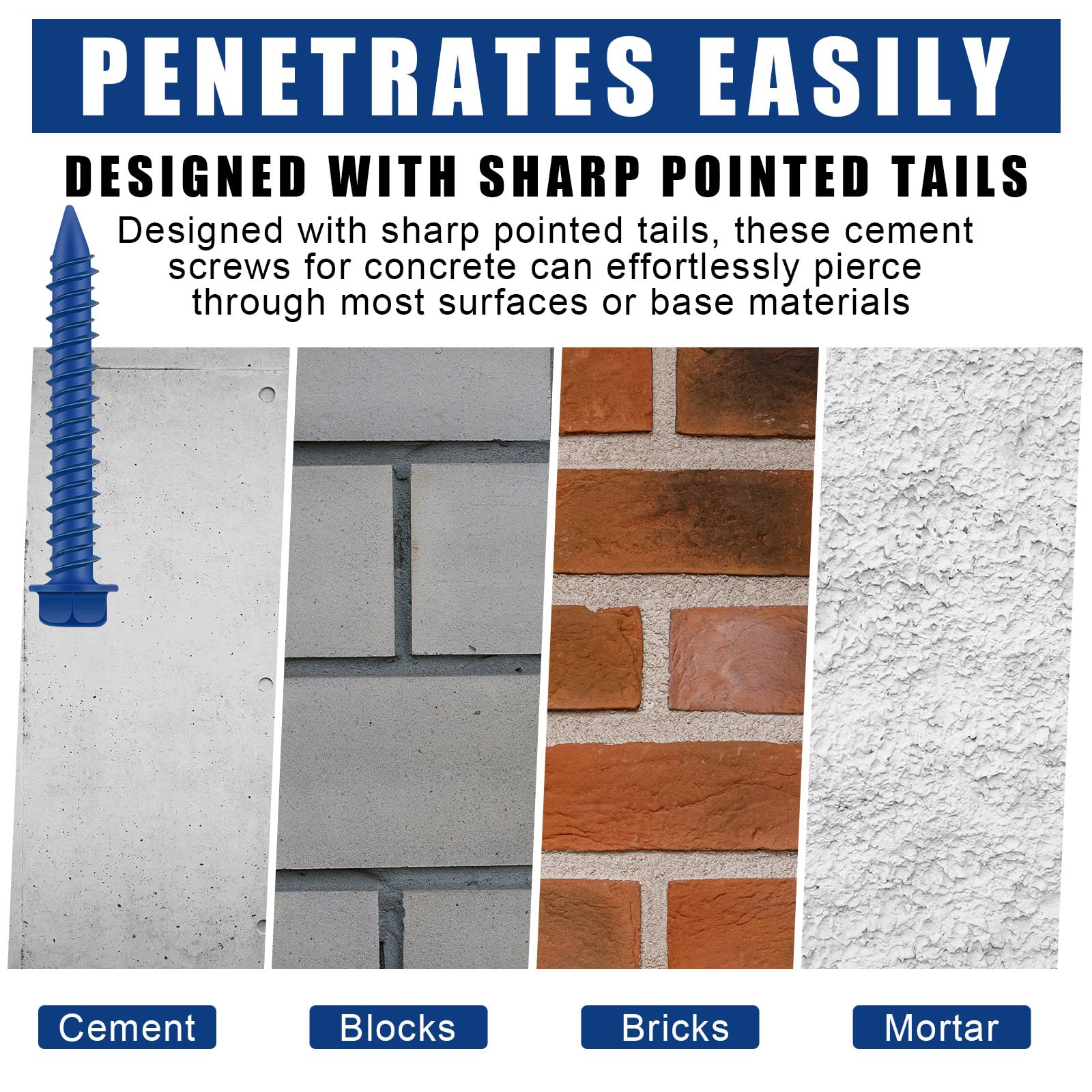 Snapklik.com : MorningRo 100 Qty 1/4 X 2-3/4 Hex Head Diamond Tip ...