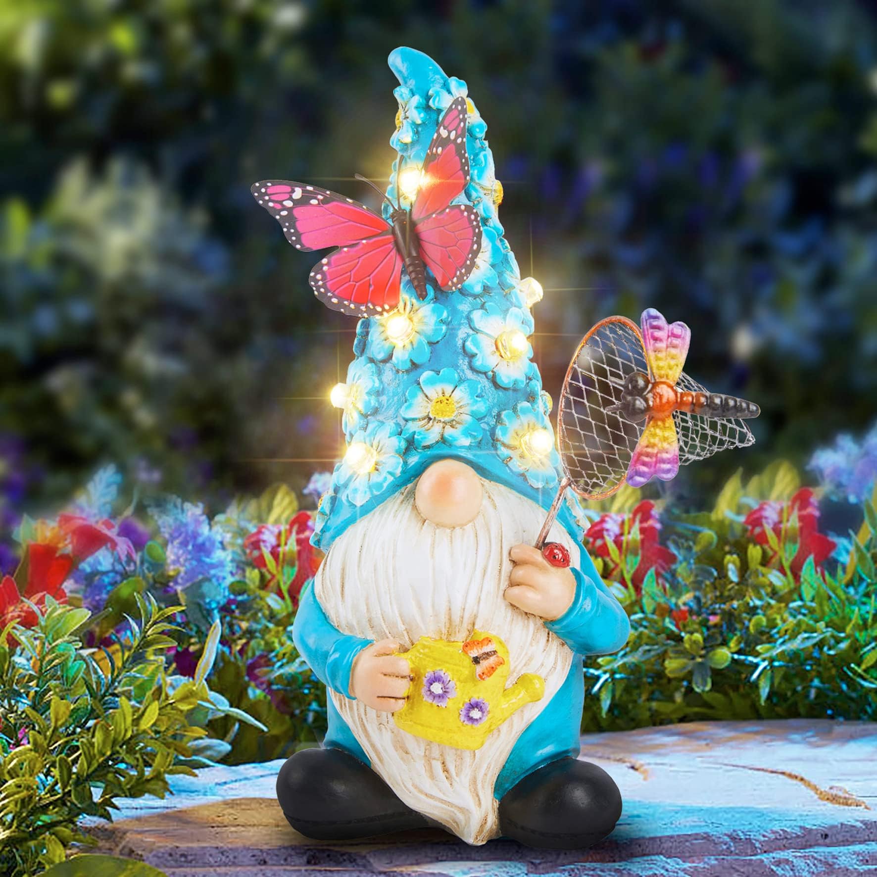 Amazon.com: Xinadvrisfy Gnome Solar Light Outdoor Statue for Home ...