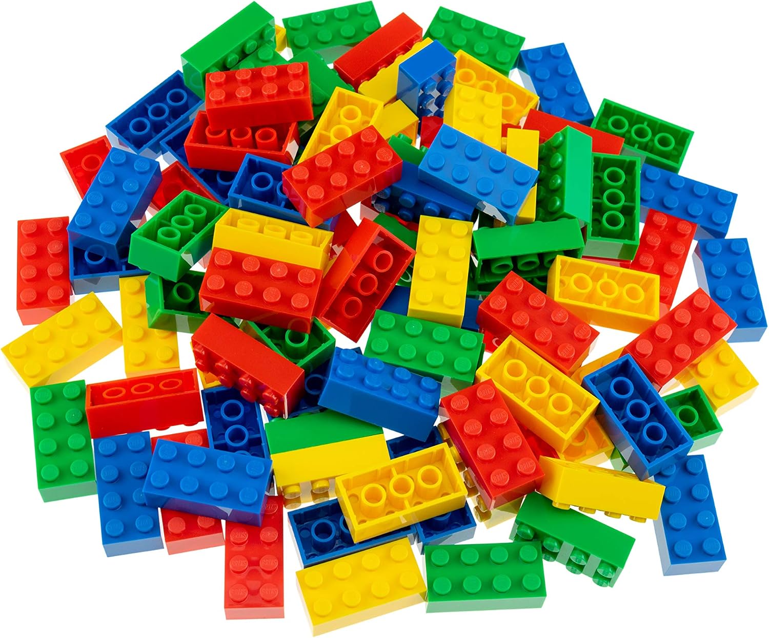 Strictly Briks Classic Bricks 96 Piece 2×4 Blue, Green, Red, and Yellow ...