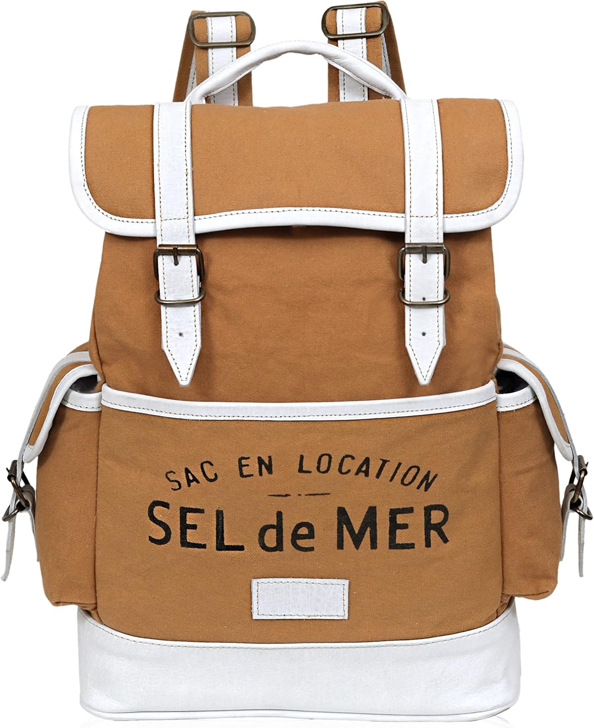 Amazon.com: CREATIVE LEATHER ART Castle Backpack for Unisex, Sel De Mer ...