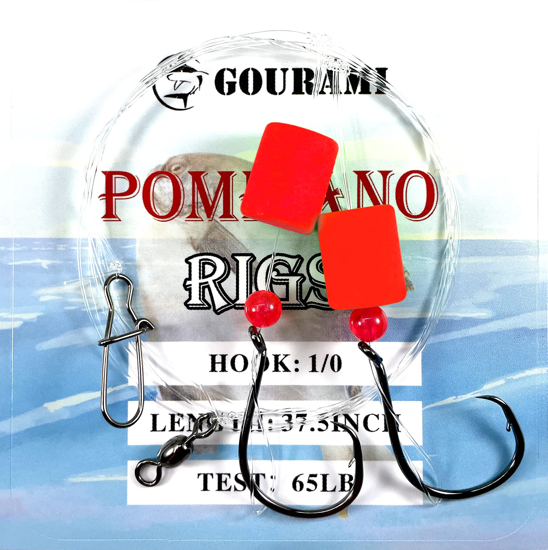 Gourami6 12pcs Saltwater Pompano Rigs For Surf Fishing Double Drops