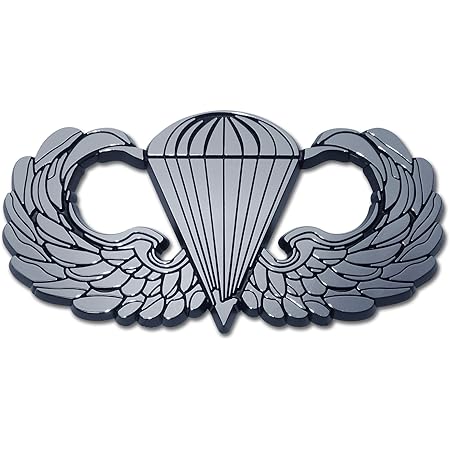 Amazon.com: Parachutist Silver Metal Auto Emblem : Automotive