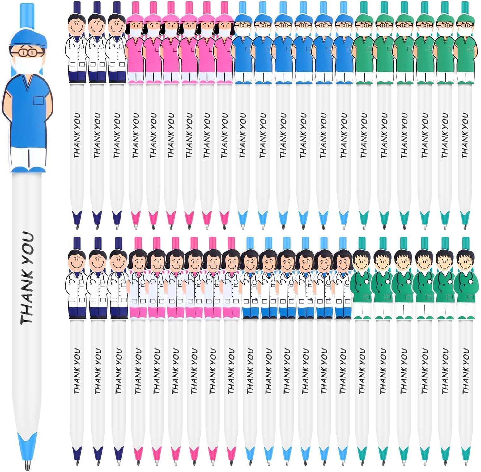 42 Pcs Nurse Pens Gift Inspirational Doctor Ballpoint Pen Medical ...