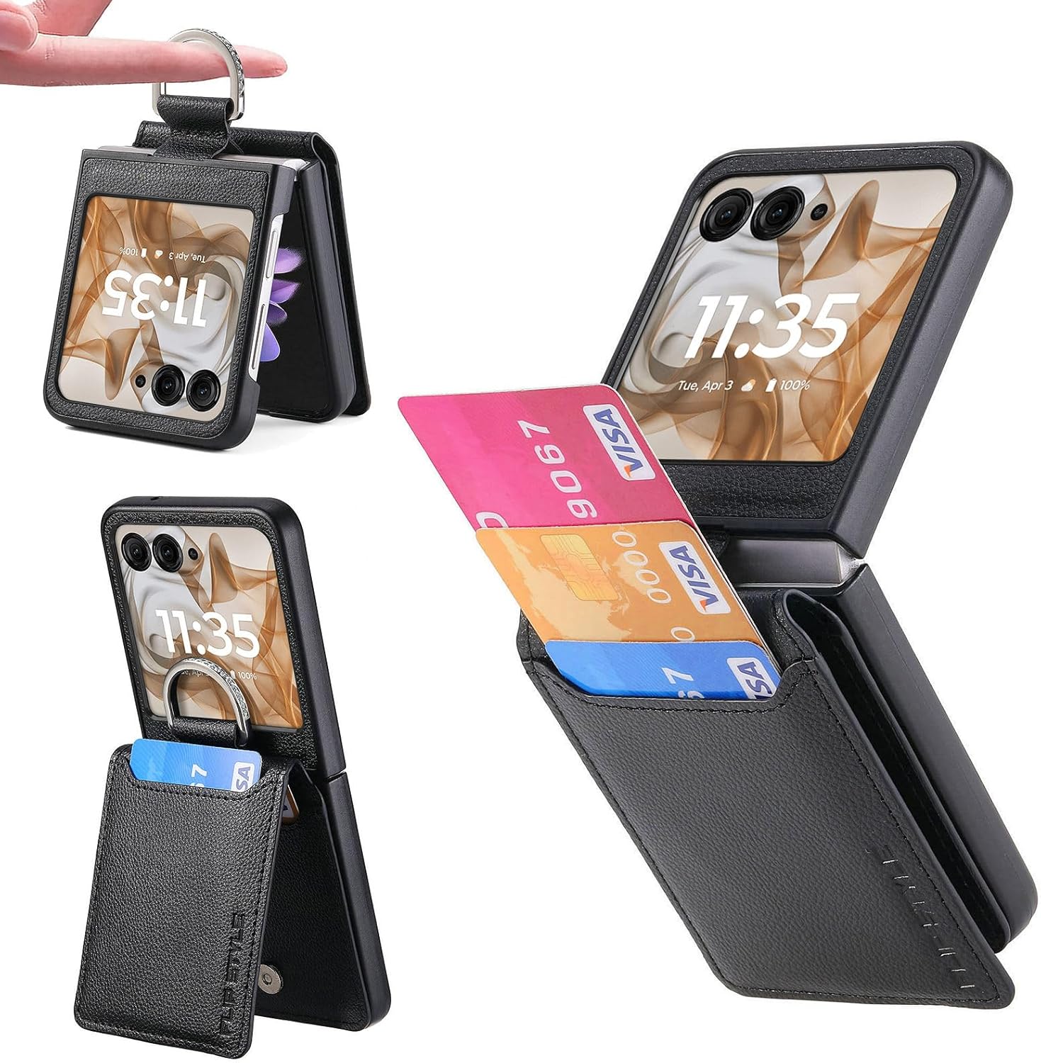 Amazon.com: Asuwish Compatible with Motorola Razr 2024 Case - Slim Ring ...