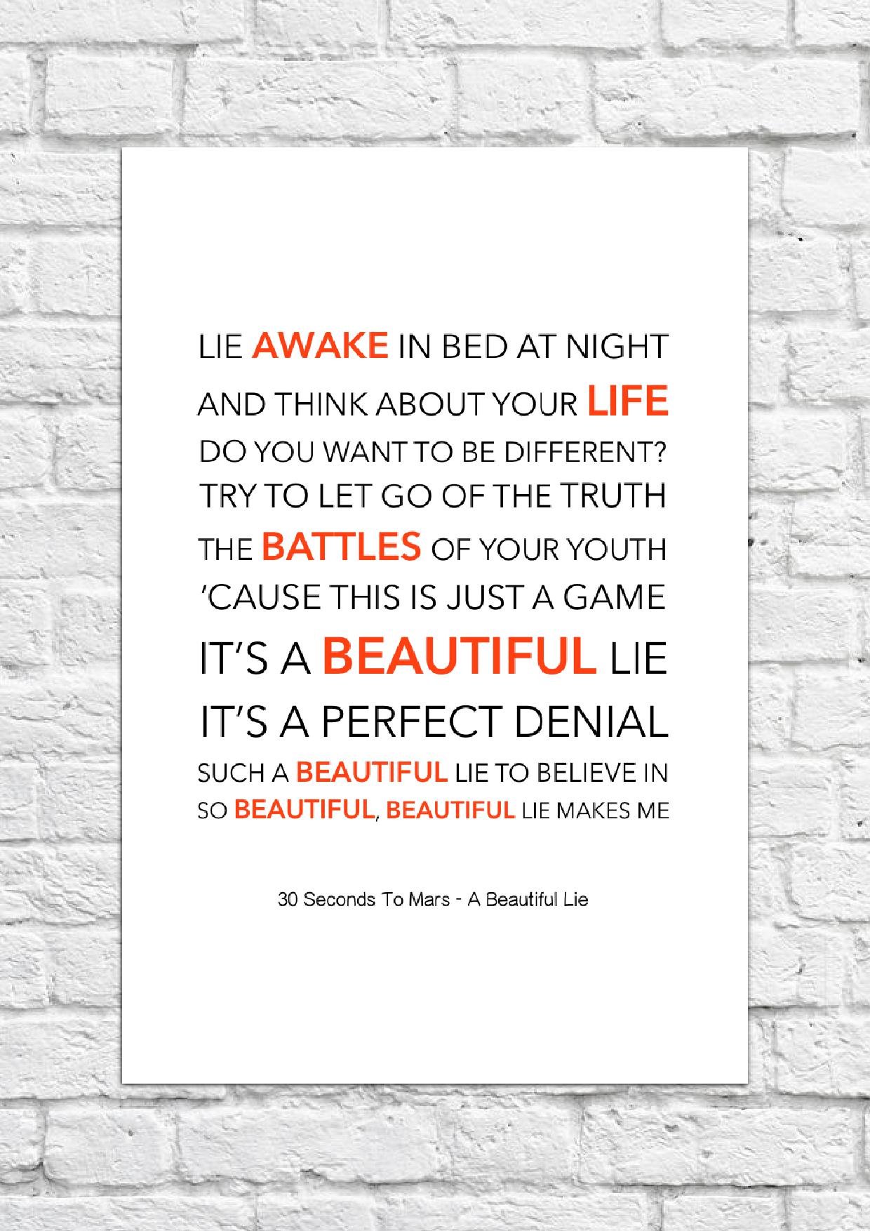 Beautiful Lie Lyrics
