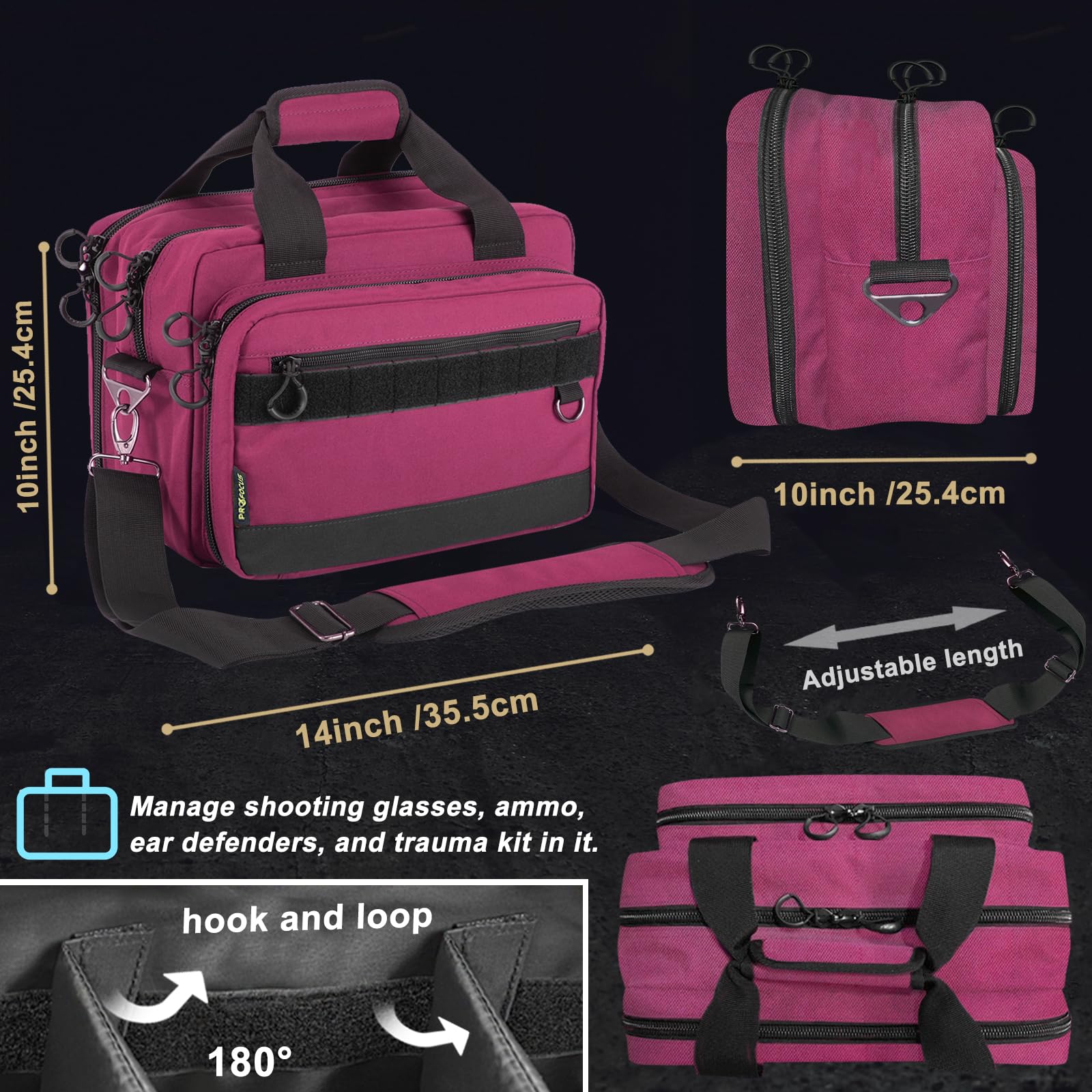 Snapklik.com : PROFOCUS Range Bag Pistol Bag RevolverGun Carrying Case ...