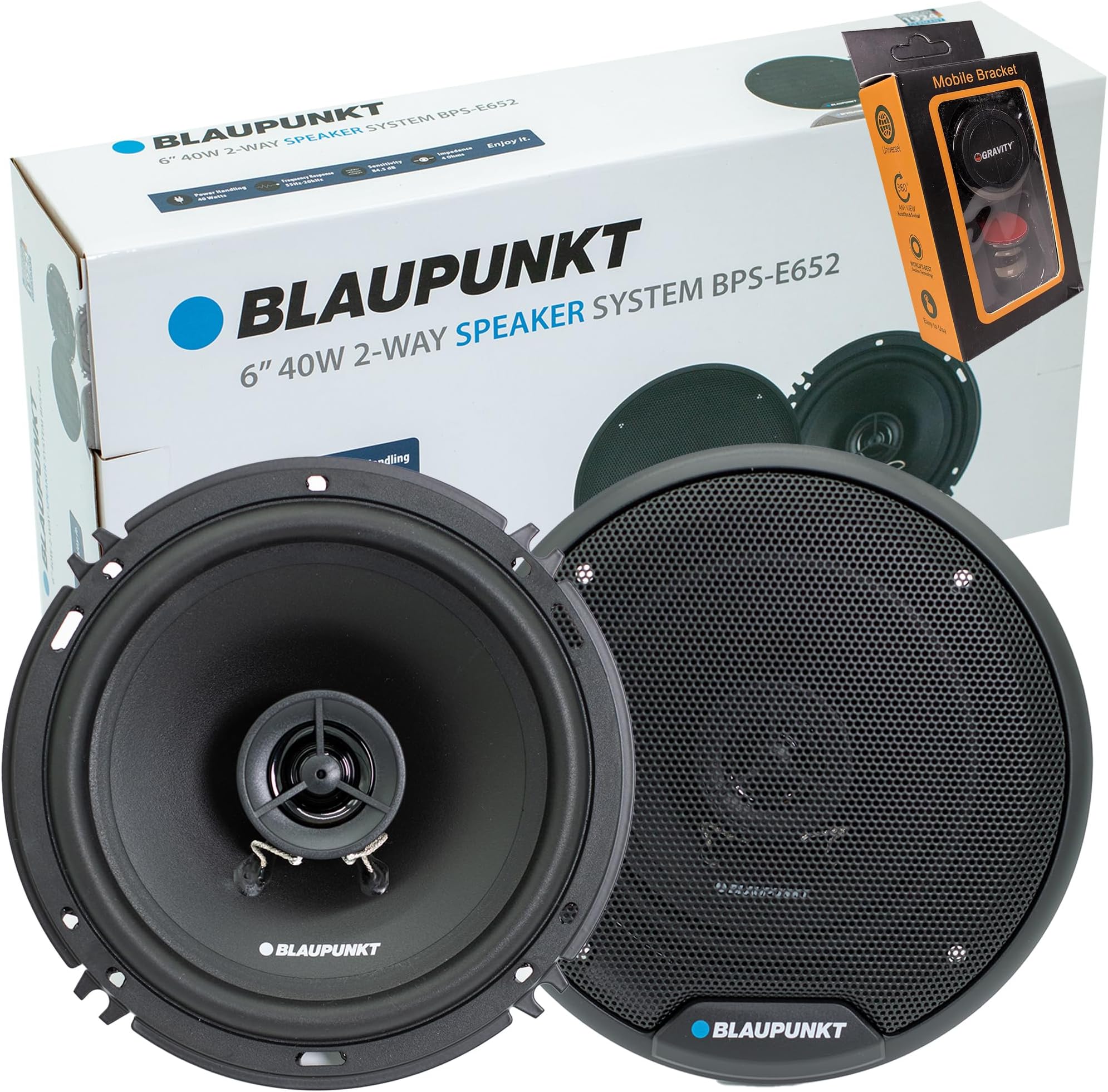 Amazon.com: BLAUPUNKT BPS-E652 6" 2-Way Car Speakers 80W with Grilles ...