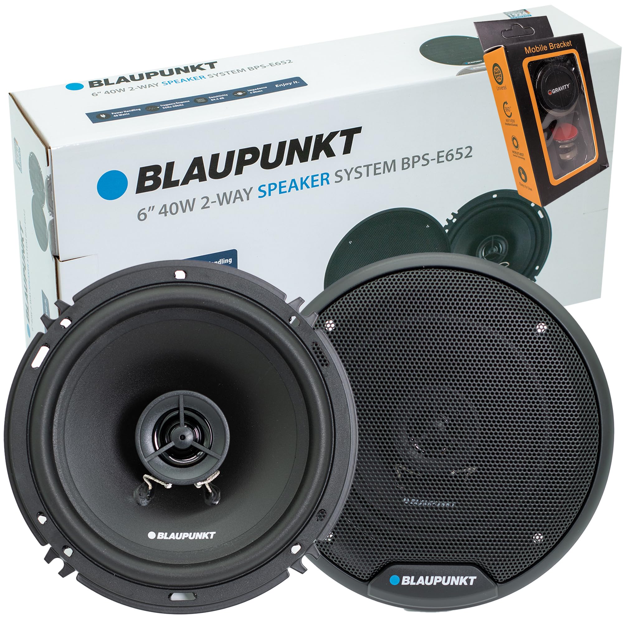 Amazon.com: BLAUPUNKT BPS-E652 6" 2-Way Car Speakers 80W with Grilles - High-Fidelity Sound ...