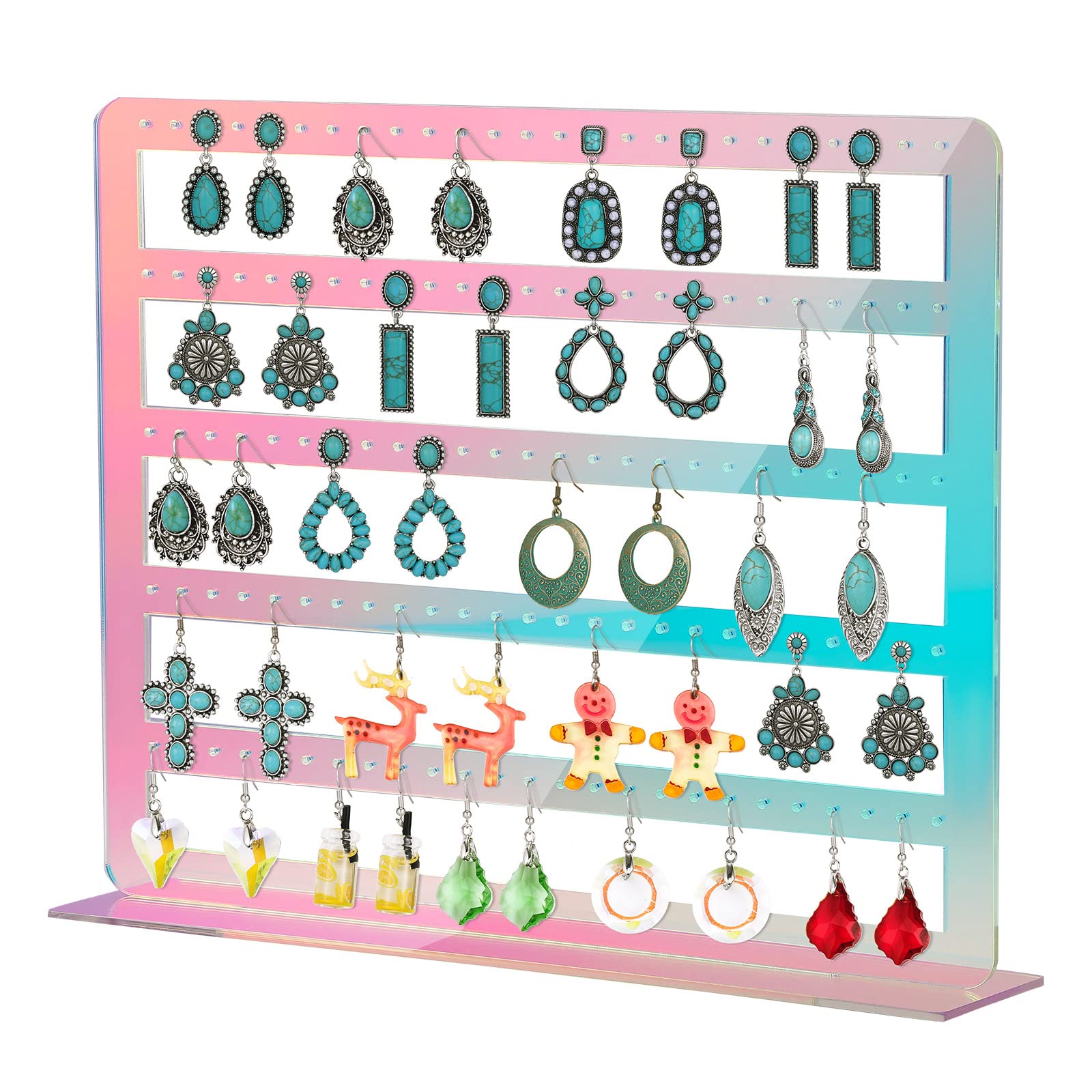 Amazon.com: Tatuo 5 Layers Earring Holder Hanging Earring Display Stand ...