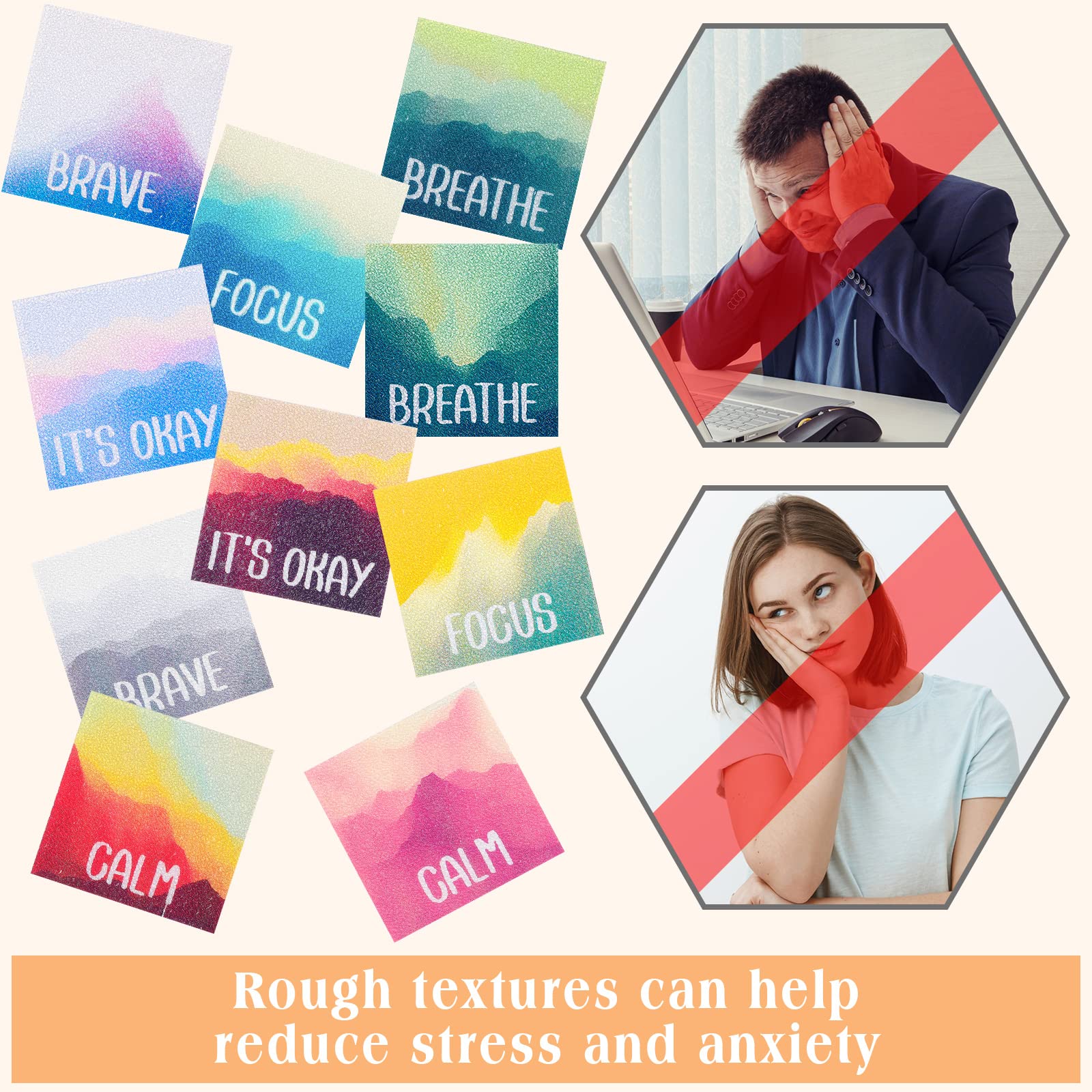 Snapklik.com : 50 Pieces Calm Stickers Anxiety Sensory Stickers ...
