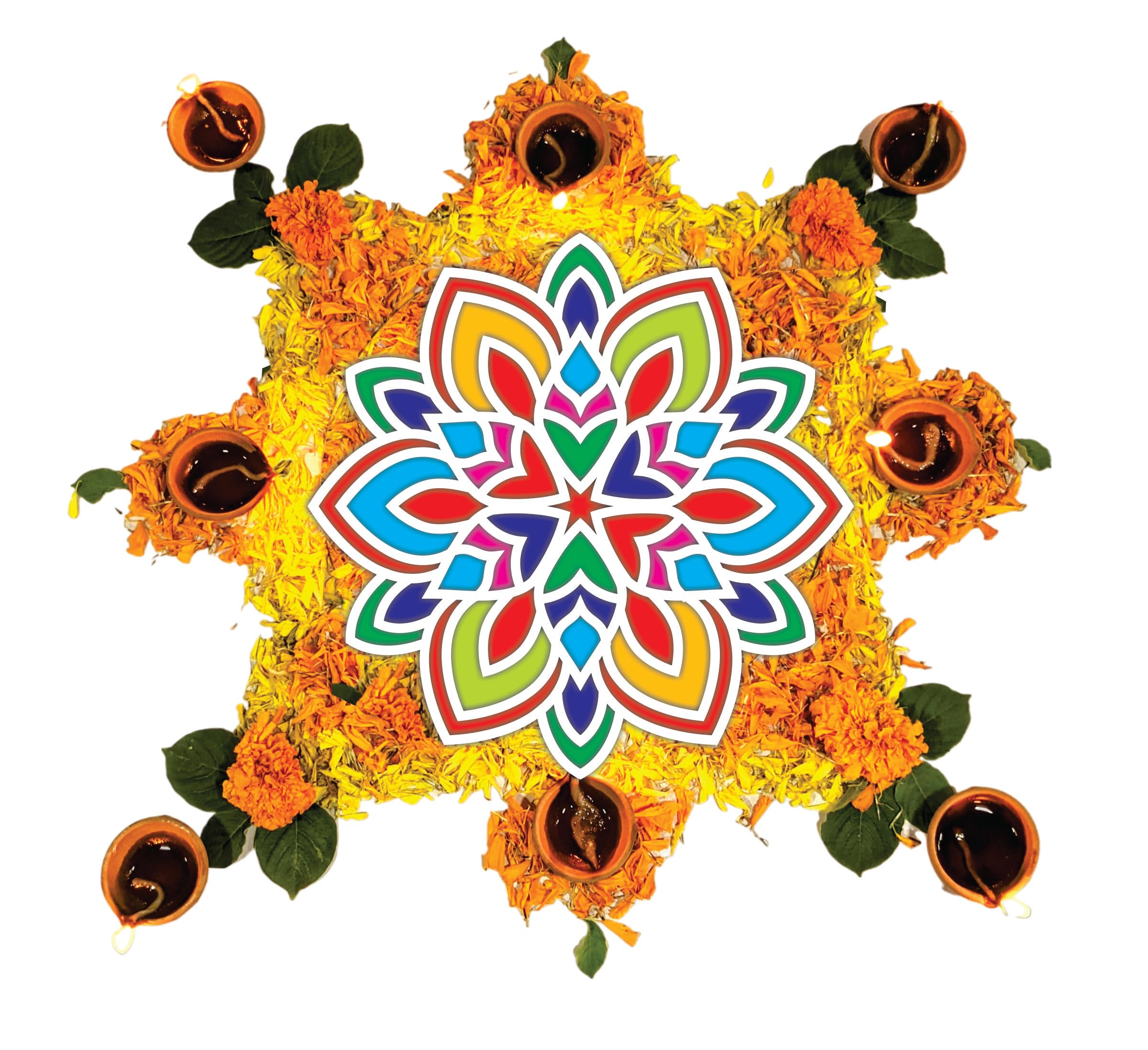 Buy StepsToDo Reusable Portable Rangoli Template Mat. Readymade Rangoli ...