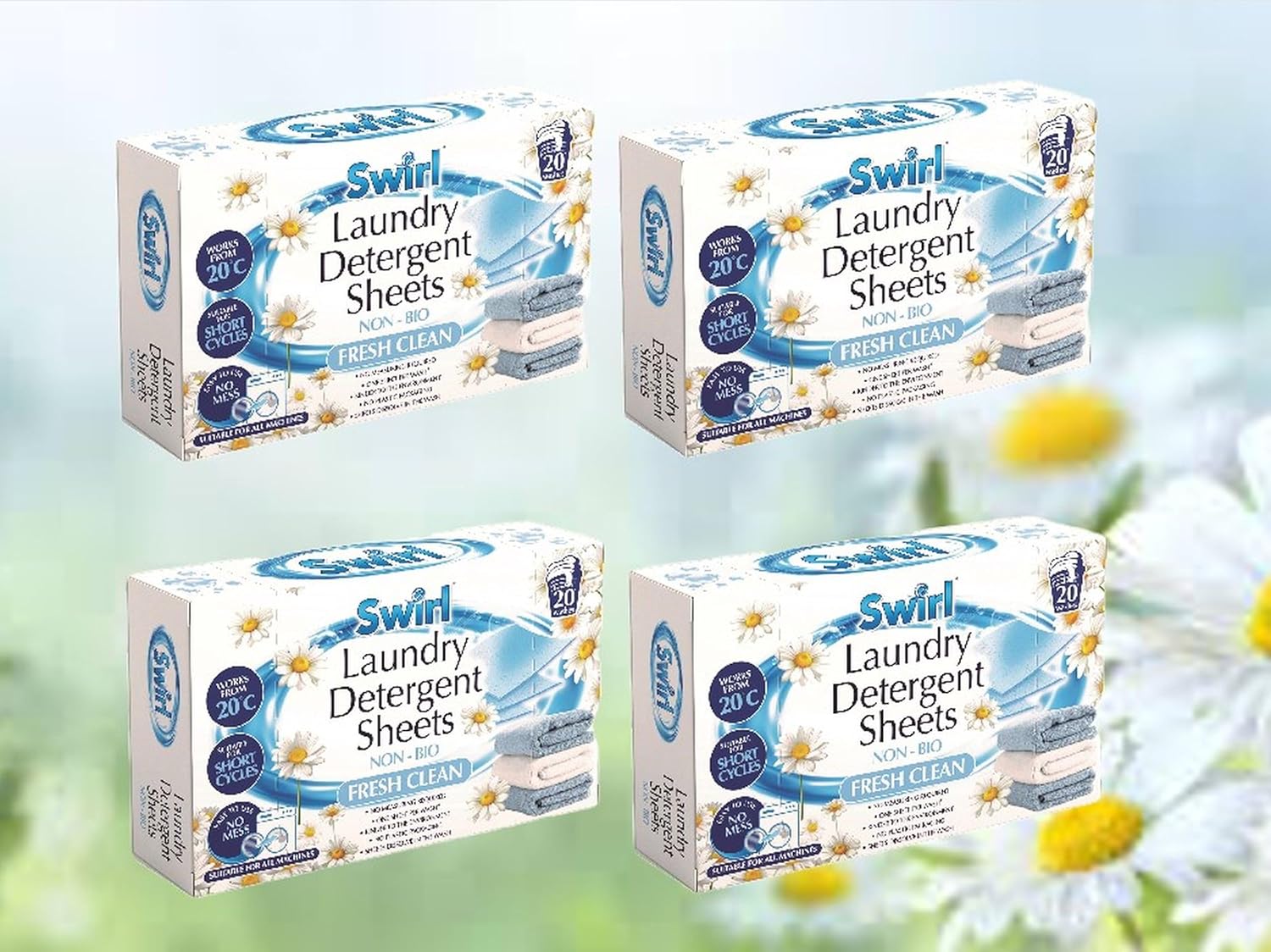 80 Dissolvable Laundry Detergent Sheets Non Bio Washing Sheets Fresh ...