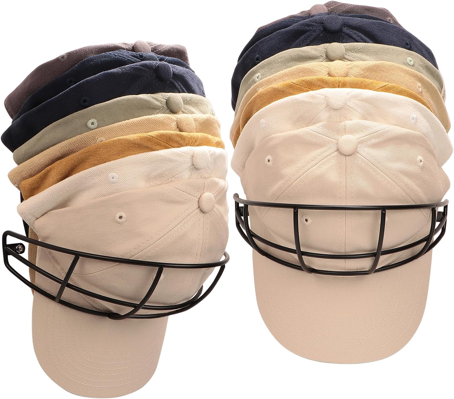 Amazon.com: Wall Mounted Hat Rack 2 PCS, Baseball Cap Storage Rack ...
