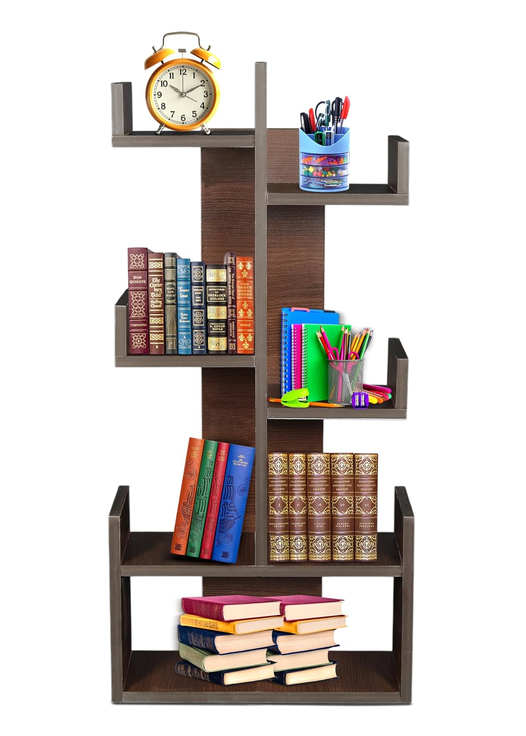 SBF Furniture Engineered Wooden Book Rack,Space Saver Book Shelf for ...