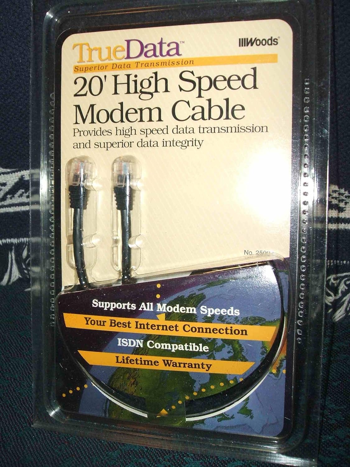 Amazon.com: Woods Internet True Data 20' High Speed Modem Cable New in ...