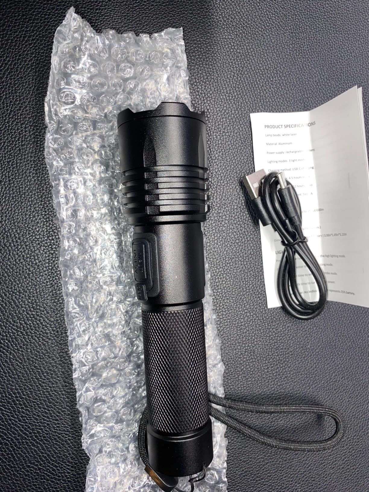 Amazon.com: azamine Rechargeable LED Flashlight High Lumens - High ...