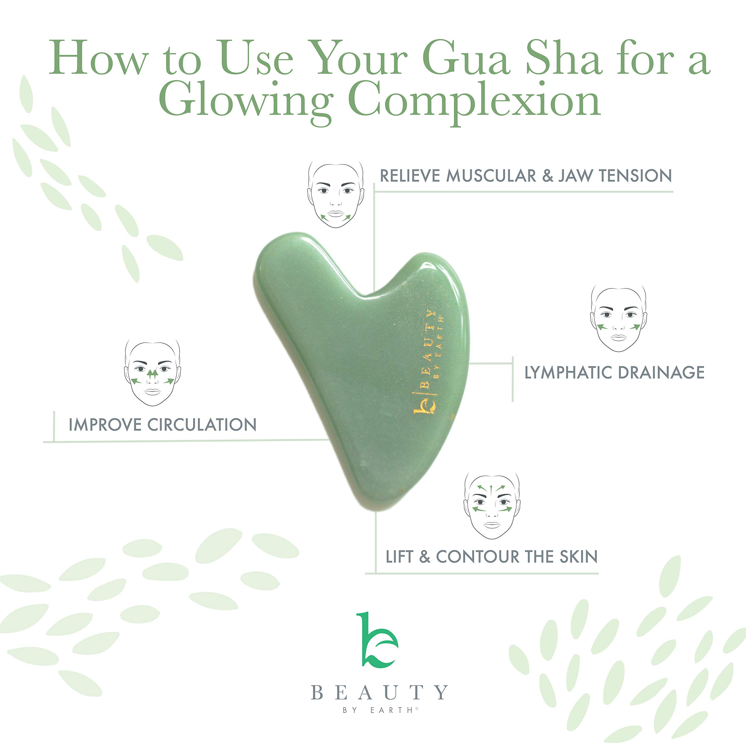 Gua Sha Facial Tools - Guasha Tool for Face, Jade Gua Sha Stone Face ...
