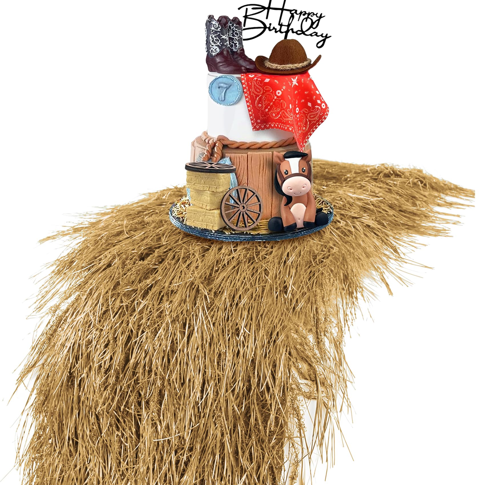 Amazon.com: XLX TURF Fake Hay Straw Table Runner 13x144 Inch ...