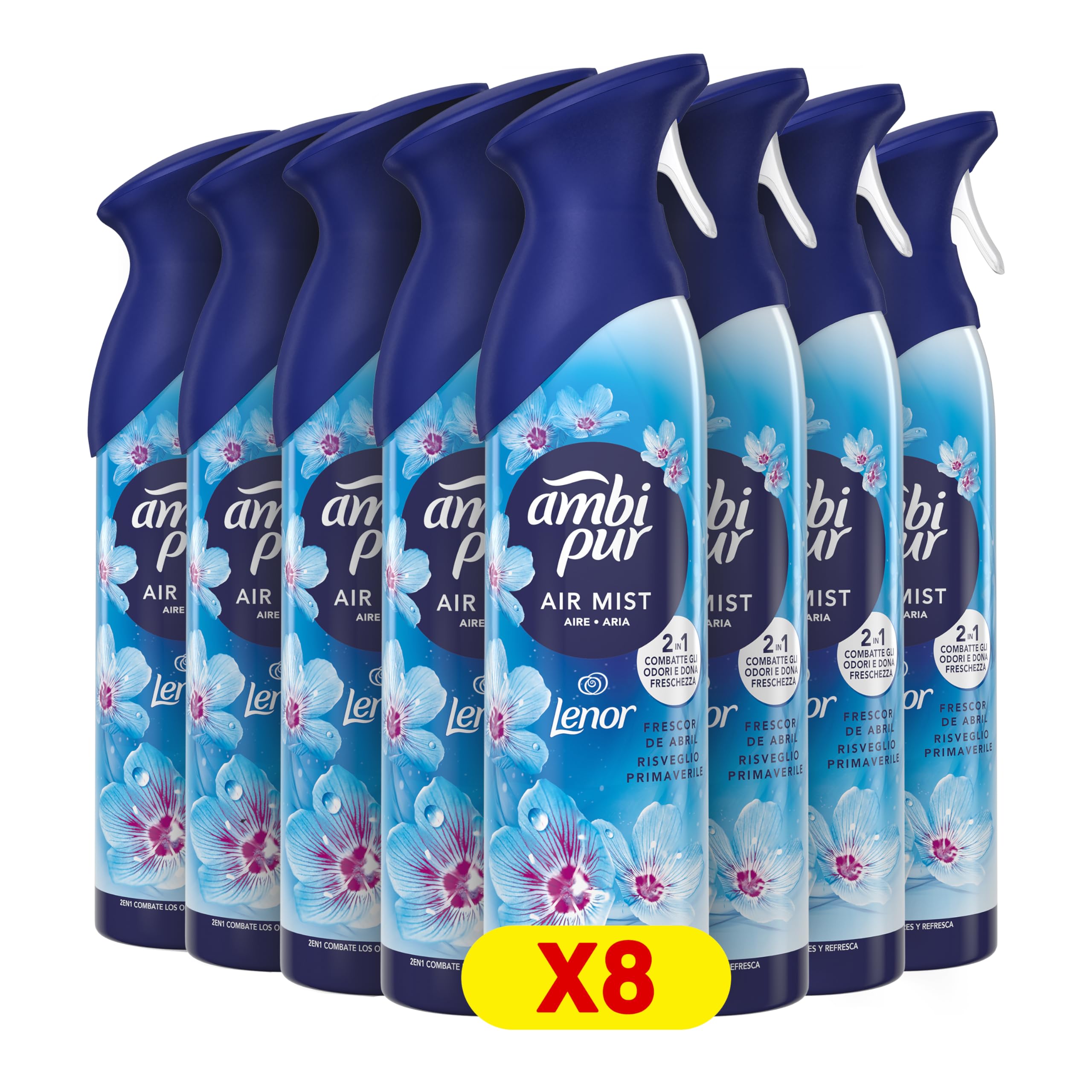Ambi Pur Deodorante Ambiente Spray, Confezione da 8 Deodoranti ...