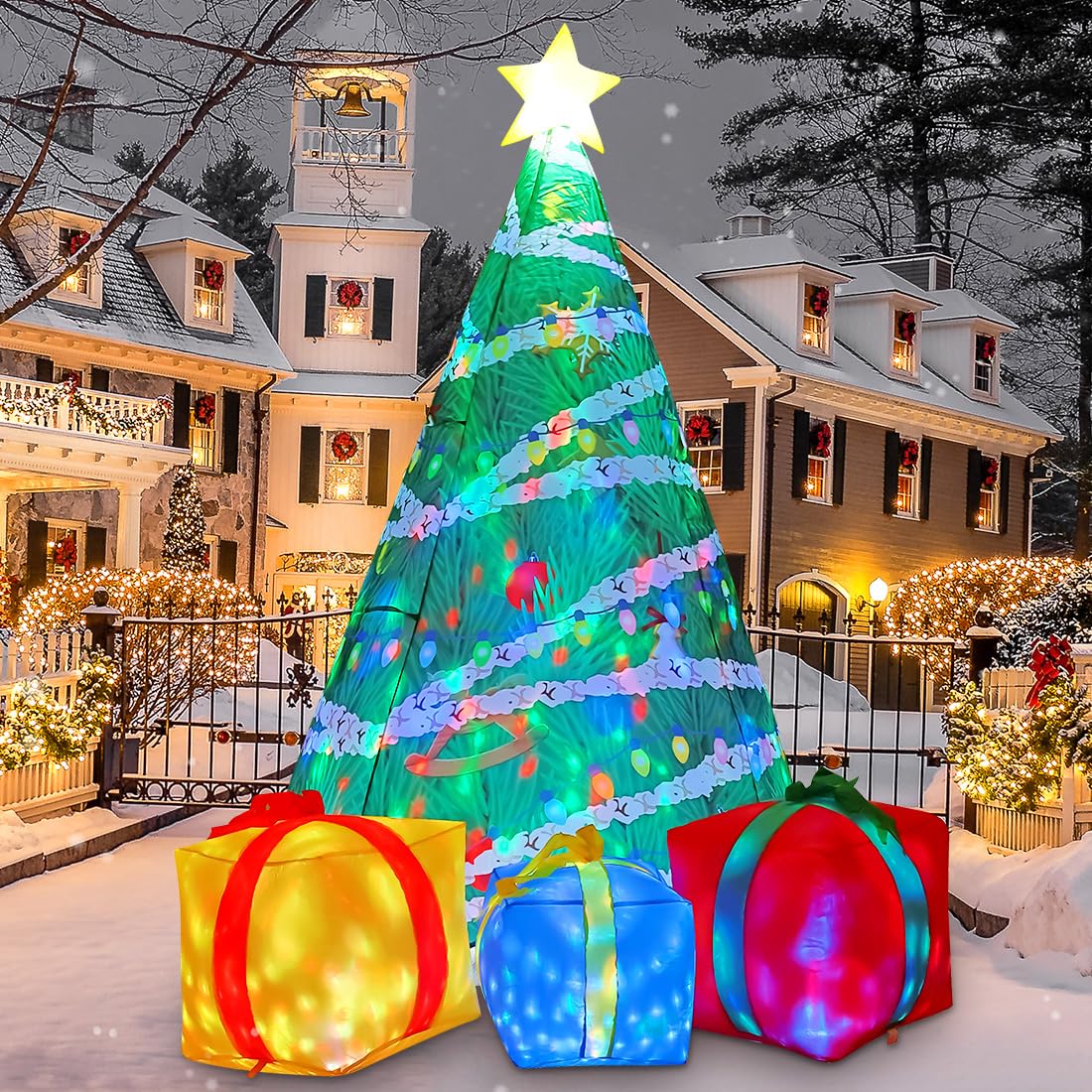 Inflatable Outdoor Christmas Tree Inflatable Giant Sleigh Bells
