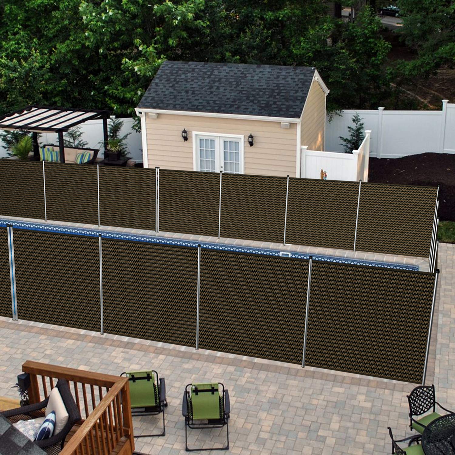 Snapklik.com : Patio Outdoor Privacy Screen Pool Fence For Inground ...