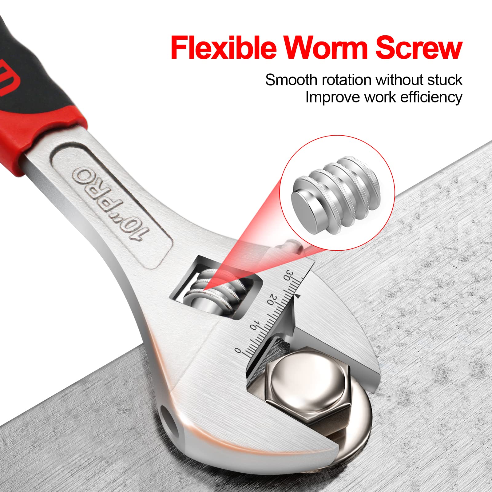 Snapklik.com : WISEUP Professional Adjustable Wrench 8 Inch 10 Inch 12 ...