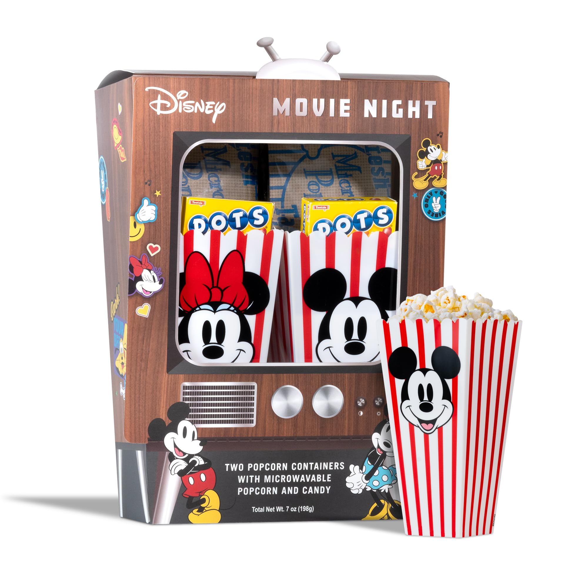 Amazon.com: Disney Movie Night Mickey and Minnie Mouse Popcorn Gift Set ...