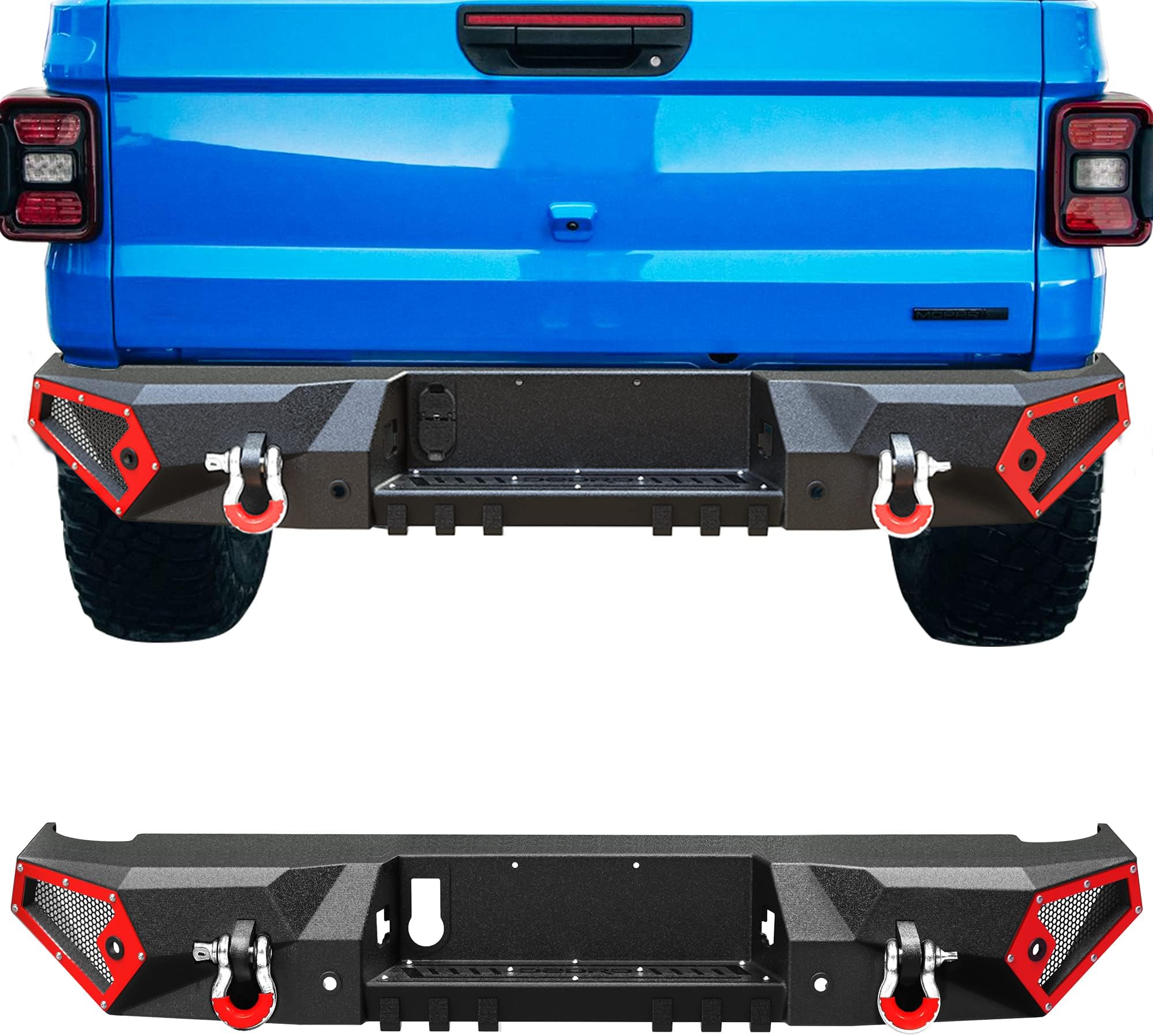 Amazon.com: OEDRO Rear Bumper for Jeep Gladiator Fits 2020-2025, Off ...