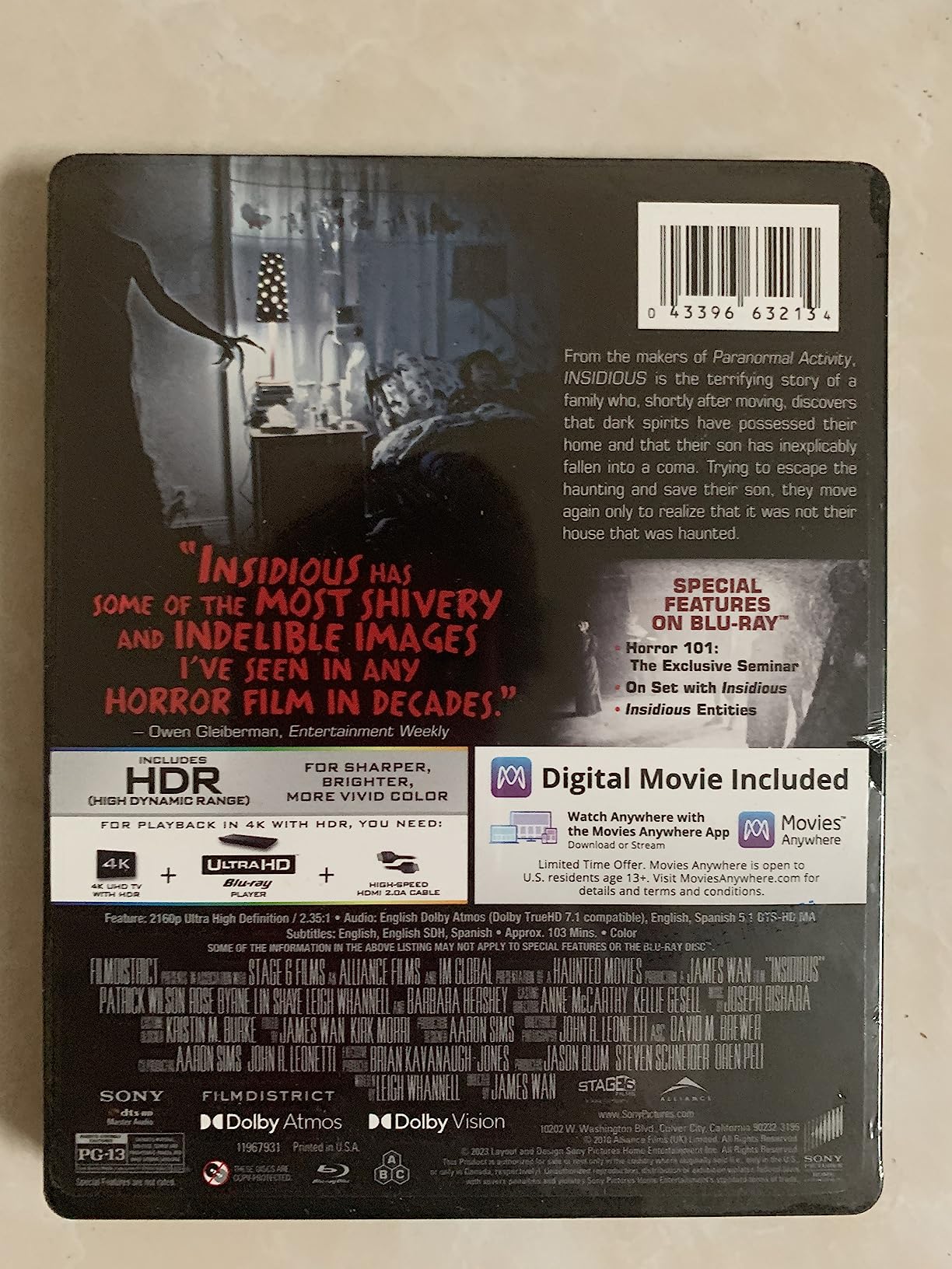 Insidious (Steelbook) [4K UHD] [Blu-ray] : Patrick Wilson, Rose Byrne ...