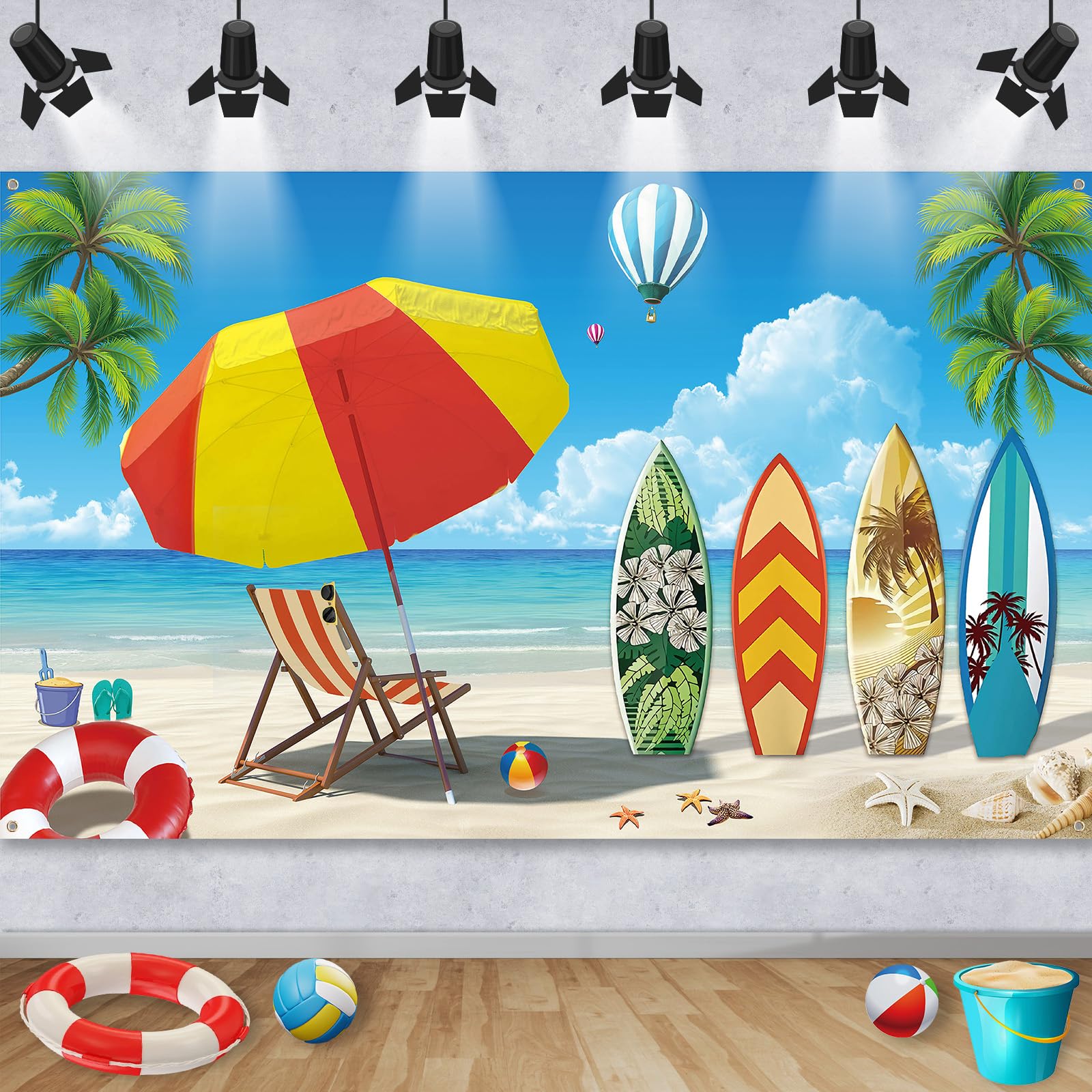 Wallpaper Summer Theme Party Decorations POOL BEACH Party Backdrop