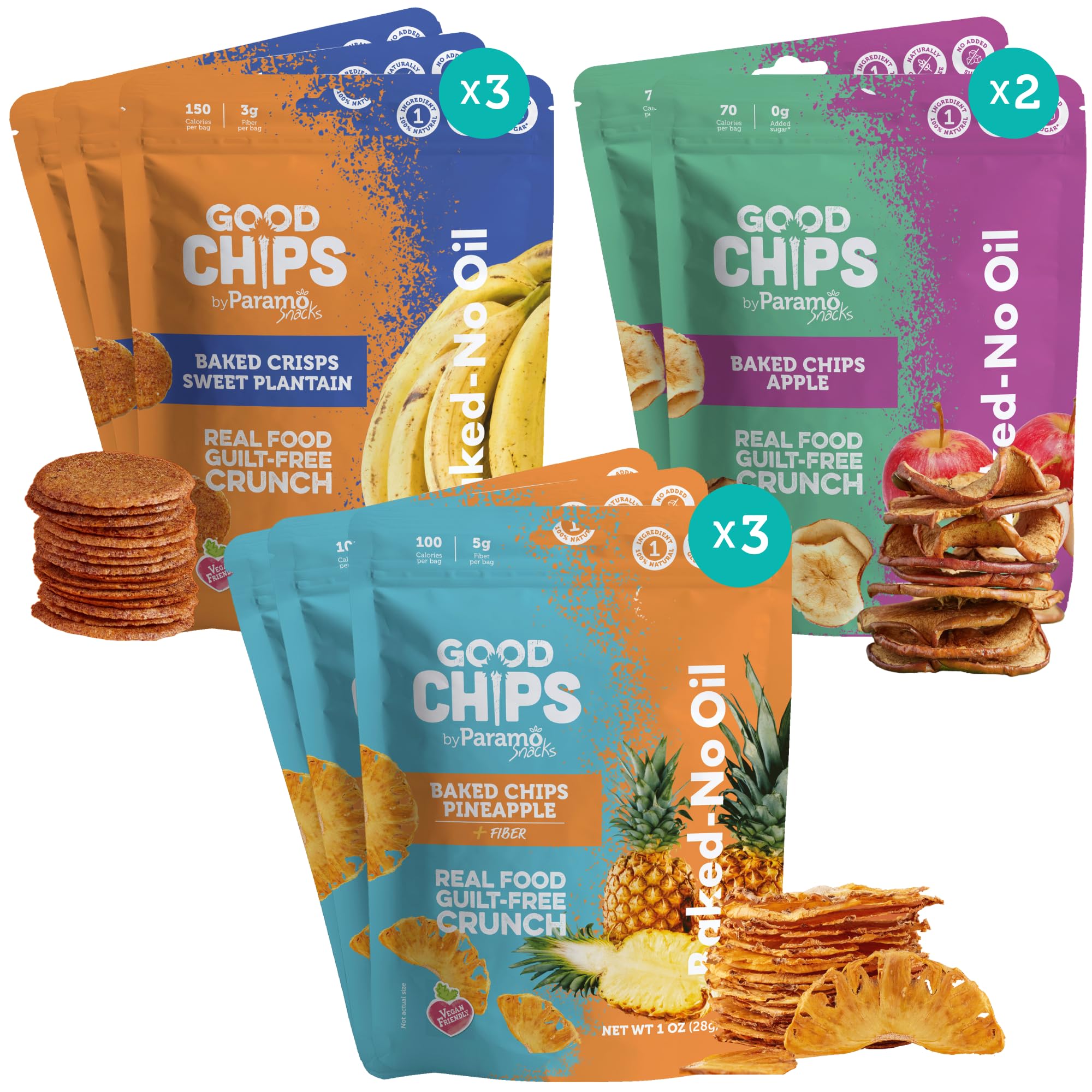Amazon.com: Good Chips Crunchy Fruit Crisps - Real Apple, Pineapple ...