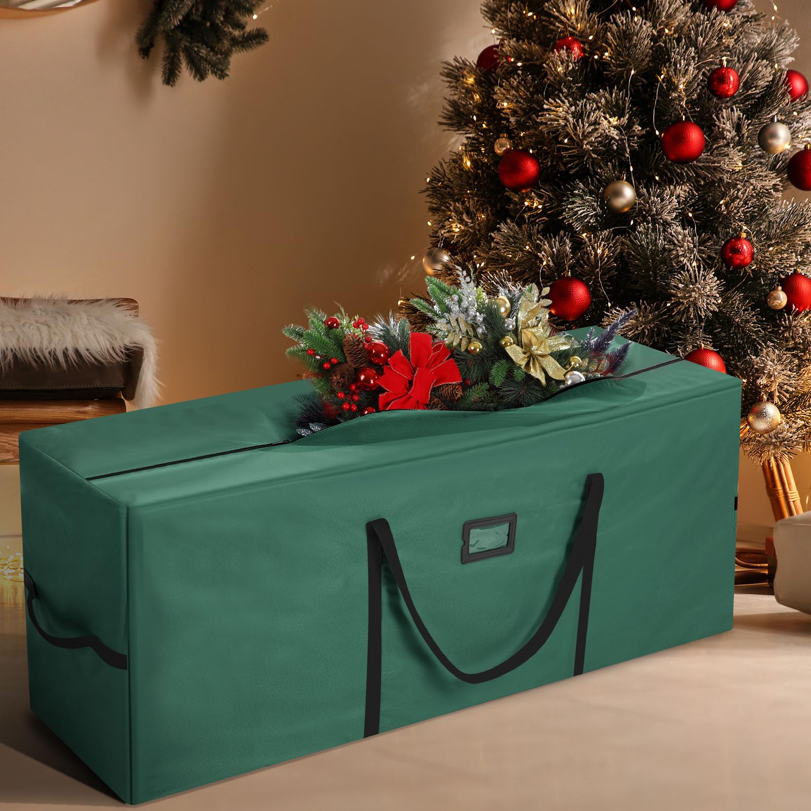 Amazon.com: Wesnoy Christmas Tree Storage Bags Christmas Tree Zippered ...