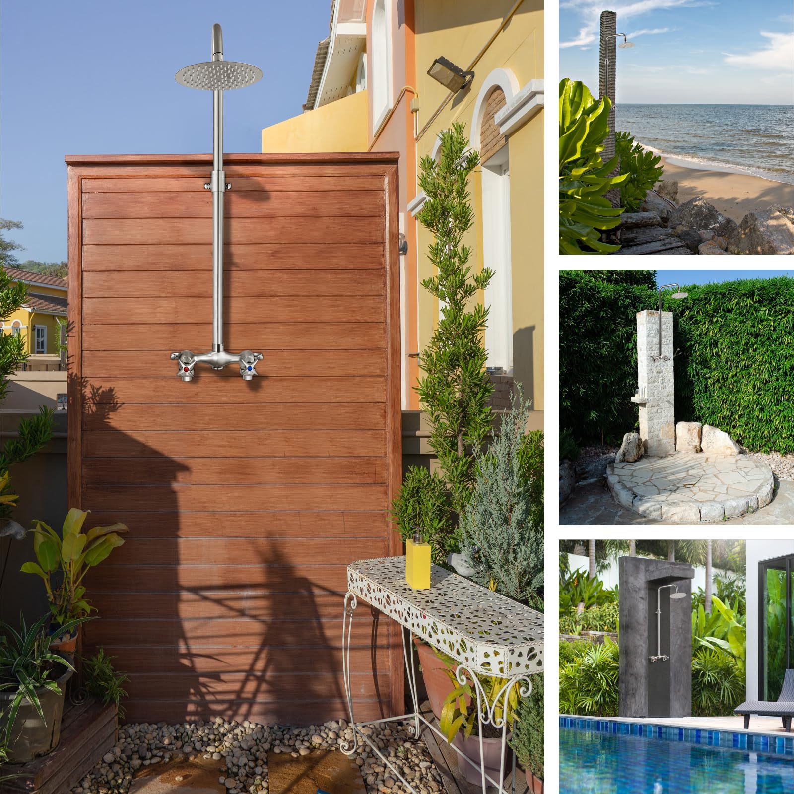 Snapklik.com : Aolemi Outdoor Shower Kit Outdoor Shower Fixtures Faucet ...