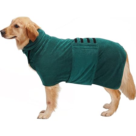 Lucky Paws® UK Dog Drying Coat – Microfibre Dog Towel Robe/Dressing ...