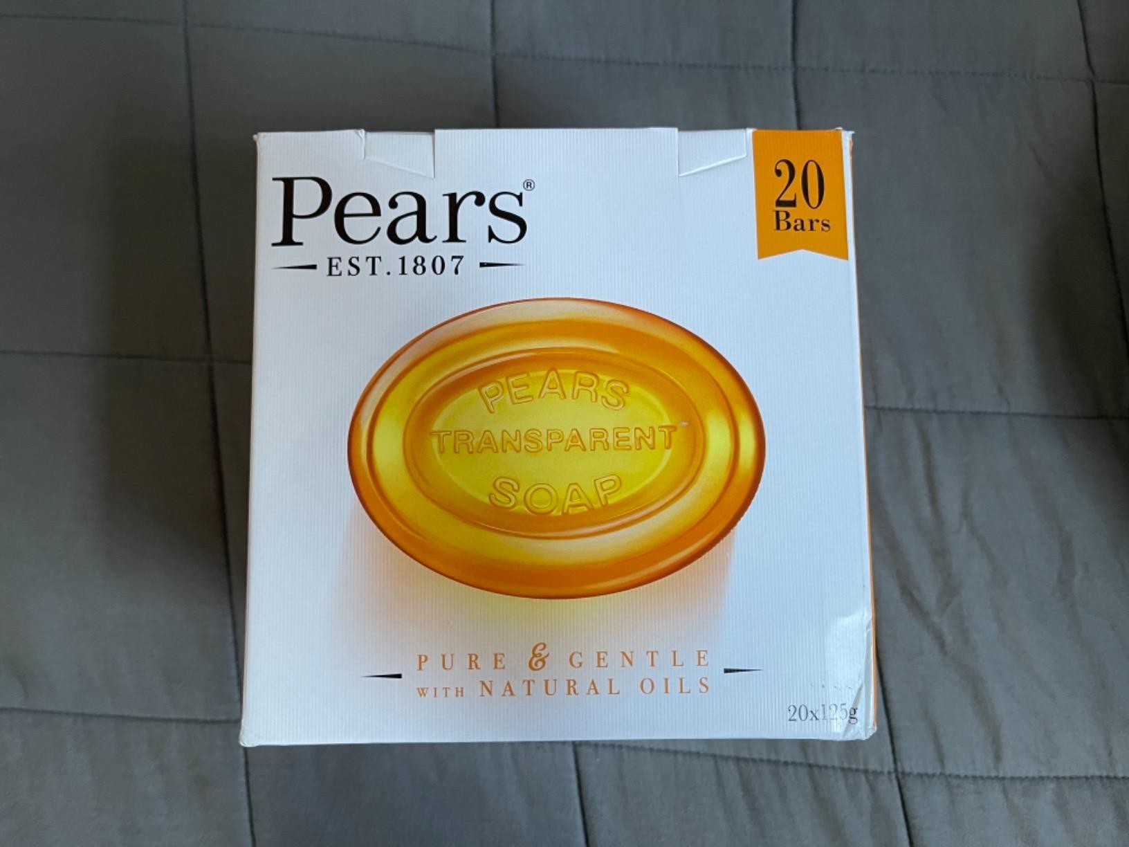 Pears 20 Bars Transparent Soap 20X125g Pure & Gentle With Natural Oils ...