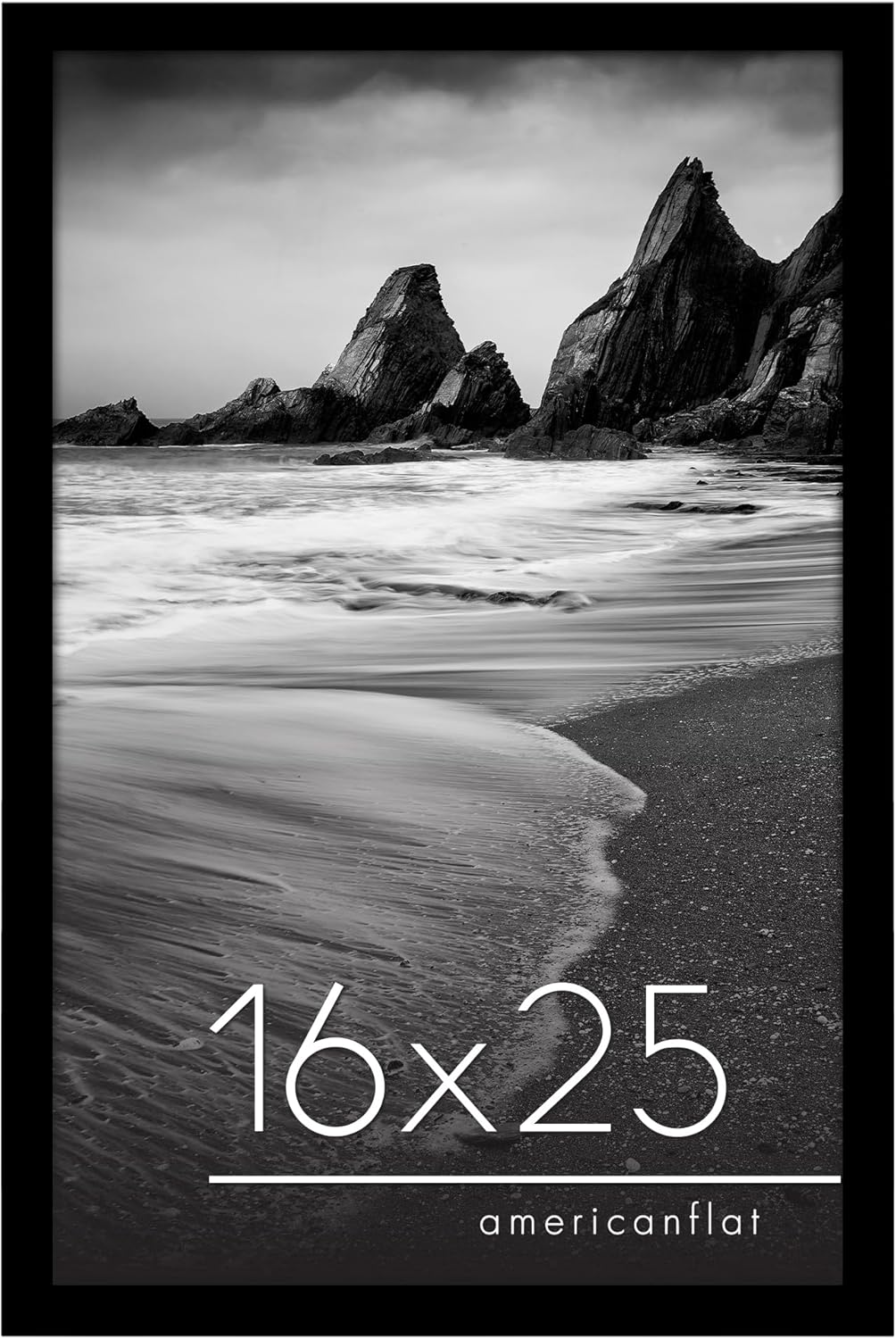 Amazon.com - Americanflat 16x25 Picture Frame in Black - Photo Frame with Engineered Wood Frame ...