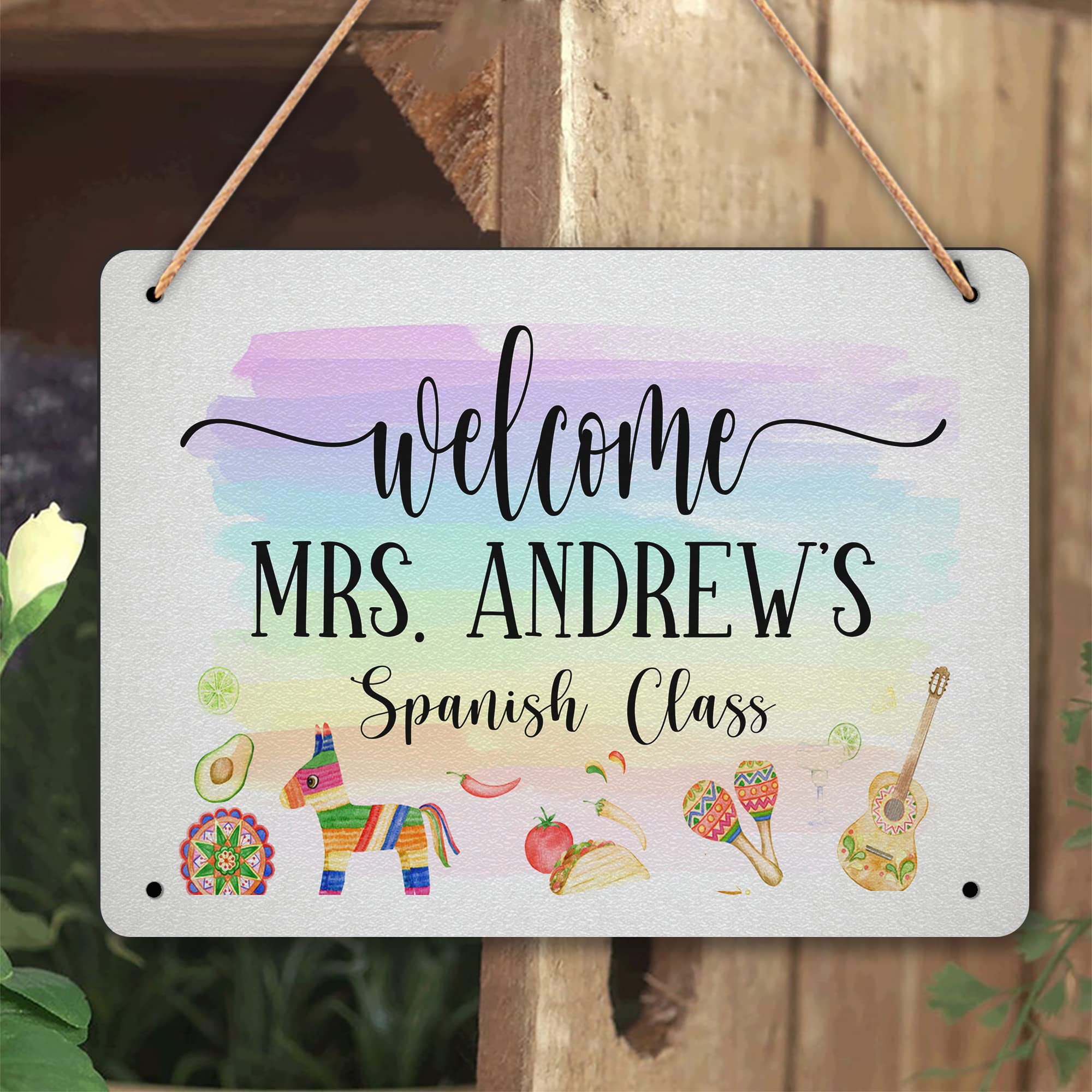Spanish Class Sign Welcome To Spanish Class Sign In English And