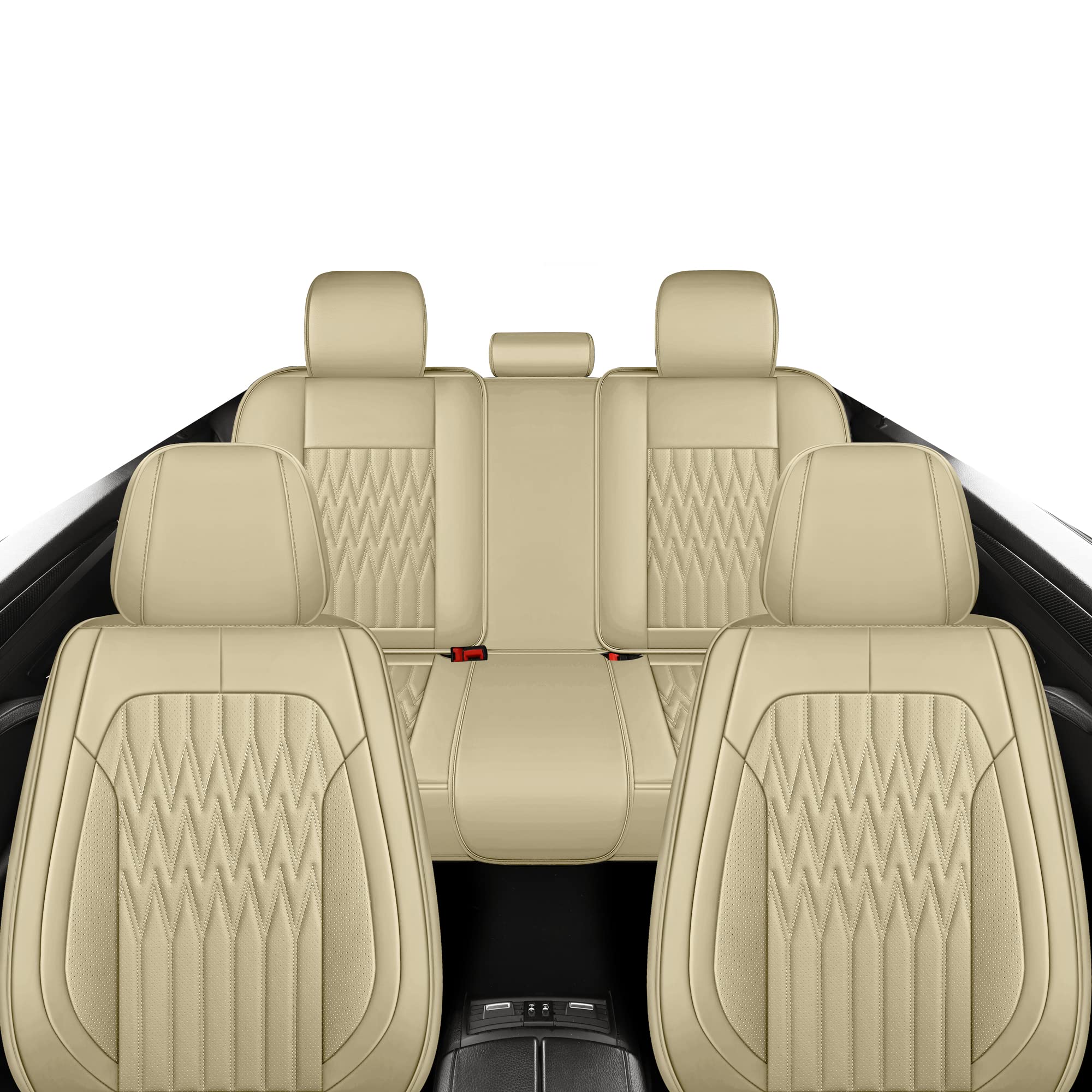 Huidasource Rear Split Bench Car Seat Covers, Waterproof Leather Back ...