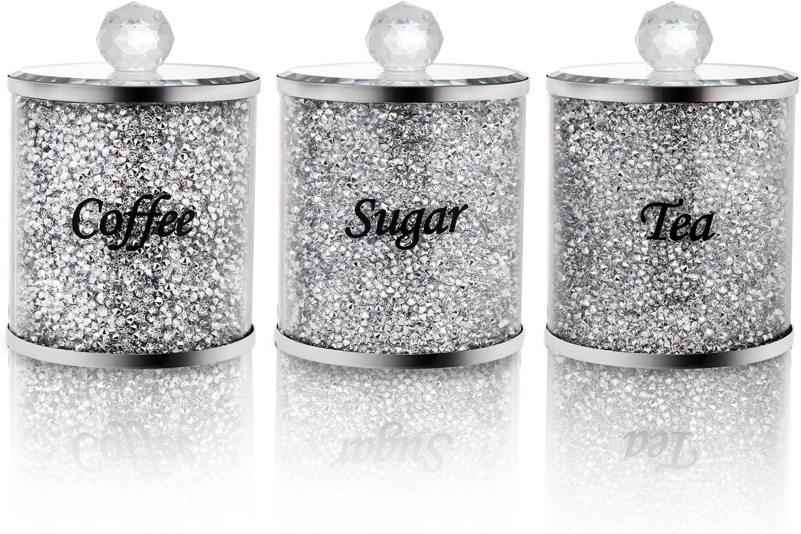 Value For Money - Fabulous Diamond Crushed & Crystal Filled Set of 3 ...
