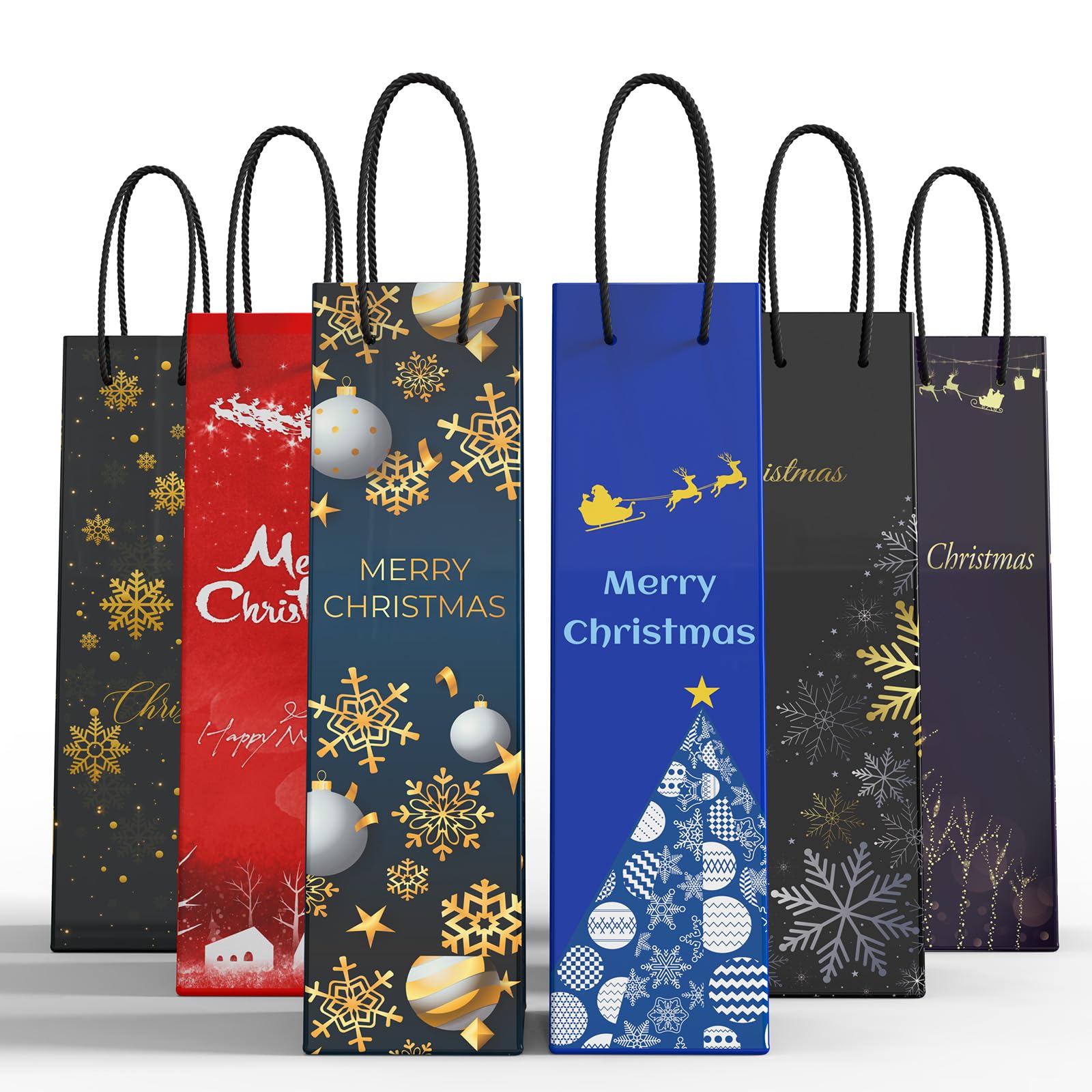 Amazon.com: MeFacys Christmas Wine Gift Bags, 12 Pcs Designer Holiday ...