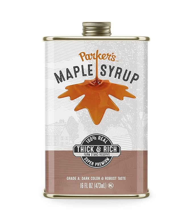 Amazon.com: Parker's Real Maple Syrup, Original, 16 Ounce Tin