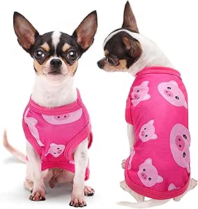 Amazon.com : Adorable Pink Pig Dog Shirt: Lightweight Polyester Cartoon ...