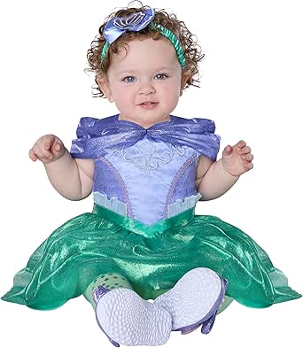 Amazon.com: Spirit Halloween Disney Princess Baby Ariel Costume | The ...