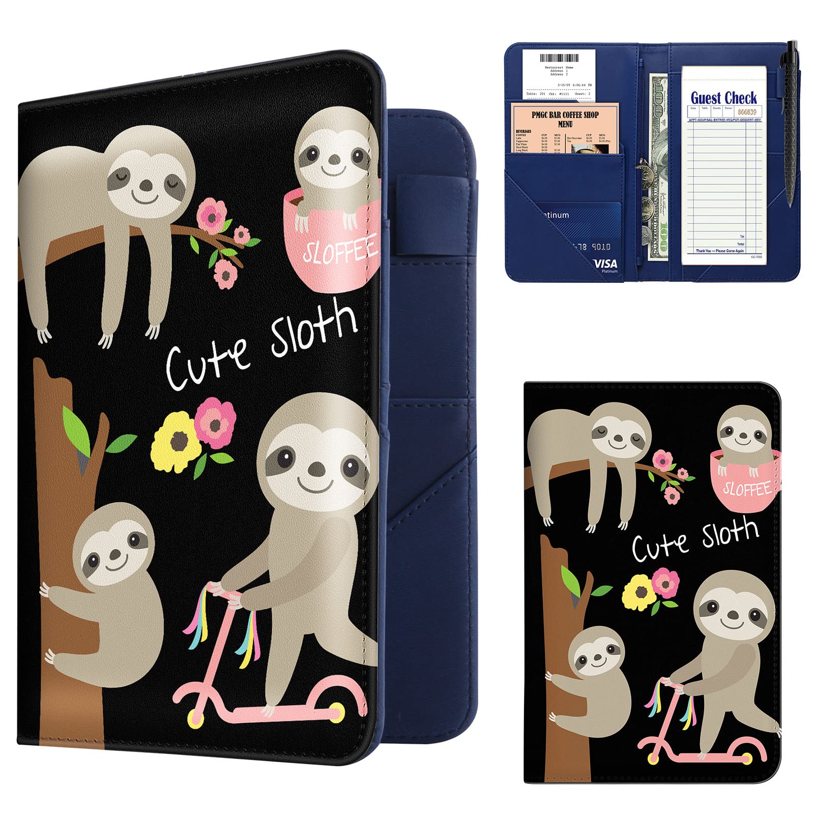 Snapklik.com : Server Book, PU Leather Server Books For Waitress ...