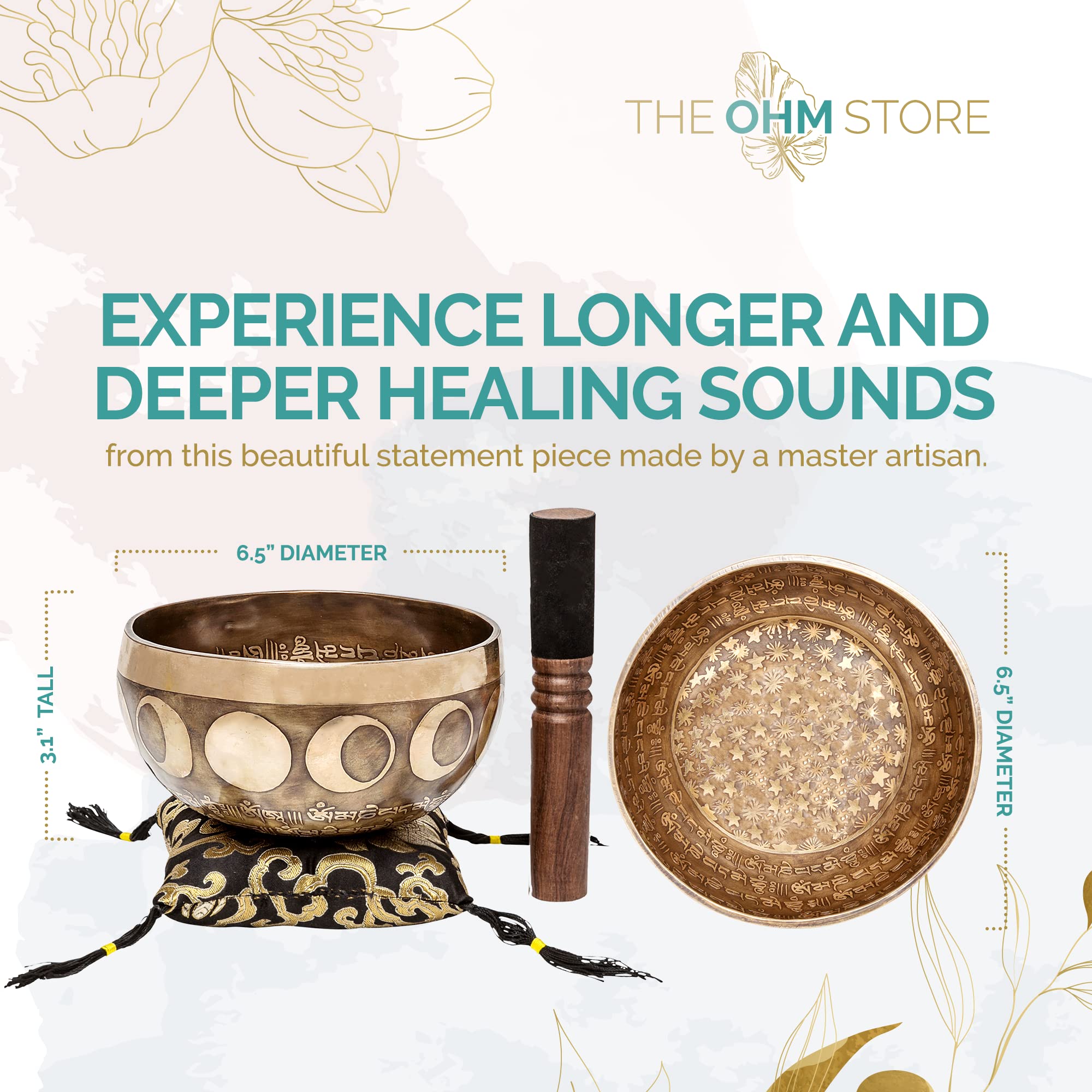 Snapklik.com : Ancient Design Large Tibetan Singing Bowl Set By ...