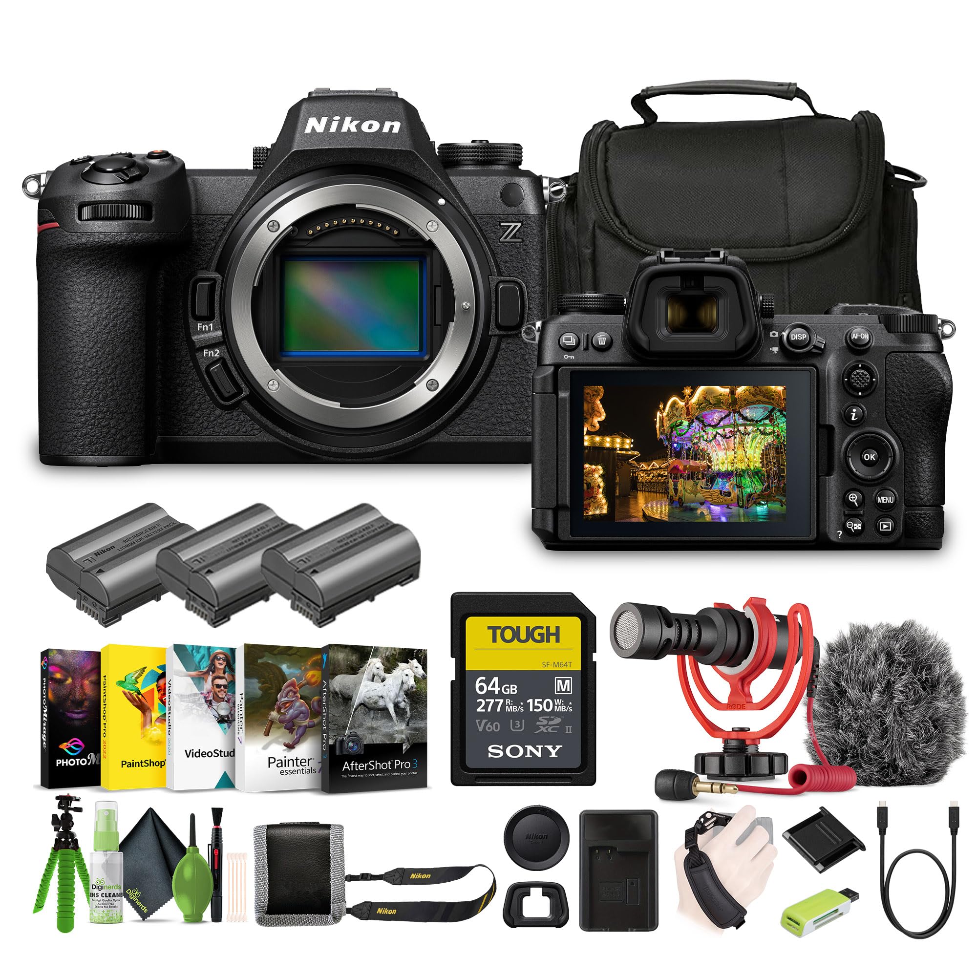Amazon.com : Nikon Z6 III FX-Format Mirrorless Camera + 2X EN-EL15C ...