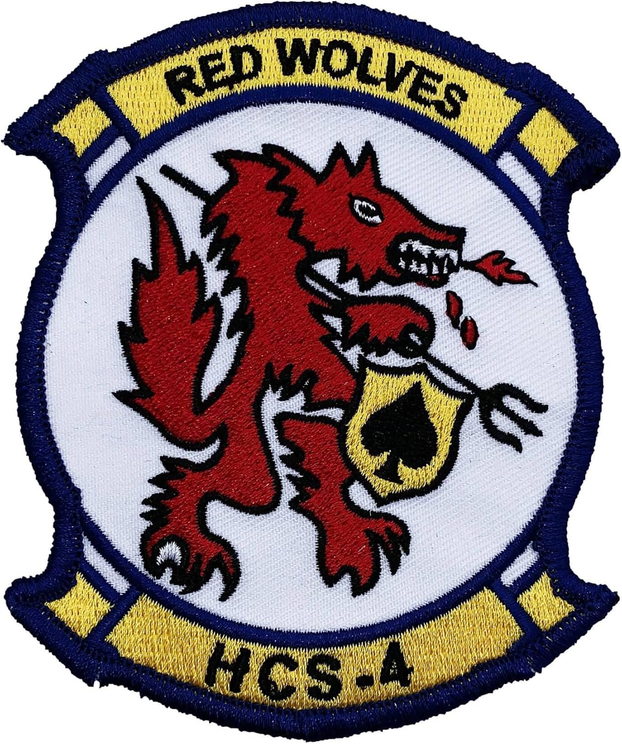 Amazon.com: HCS-4 Red Wolves Squadron Patch – Sew On : Clothing, Shoes ...