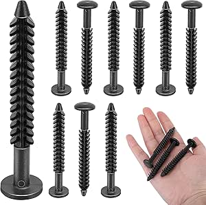 Nkiy Quen 50 Pcs Vinyl Shutter Fasteners,3 Inch Window Shutter Screws ...