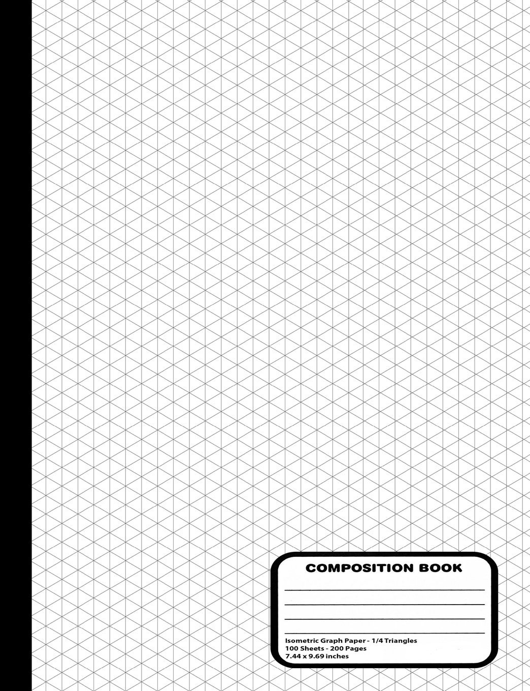 Buy Isometric Grid Graph Paper Notebook - 1/4 Inch Equilateral Triangle ...